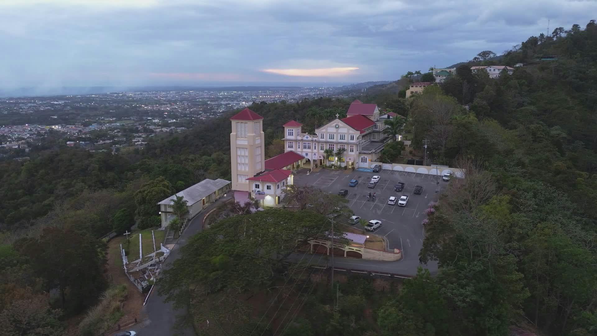 Aerial View of Mount St. Benedict Monastery Free Stock Video Footage ...