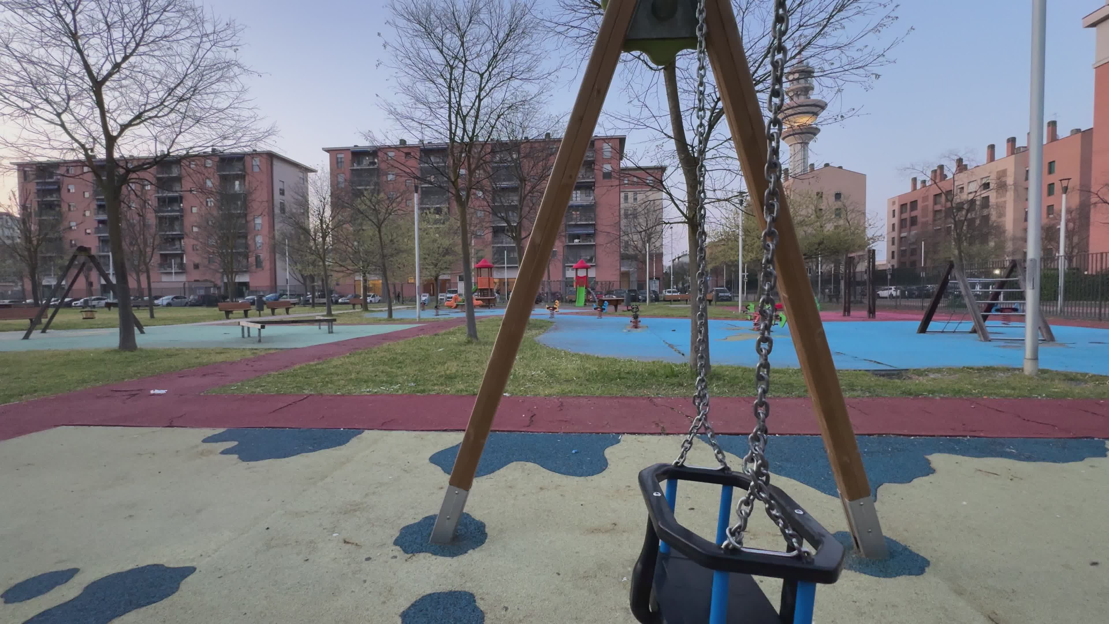 Tranquil Urban Park Playground in Milan Free Stock Video Footage ...