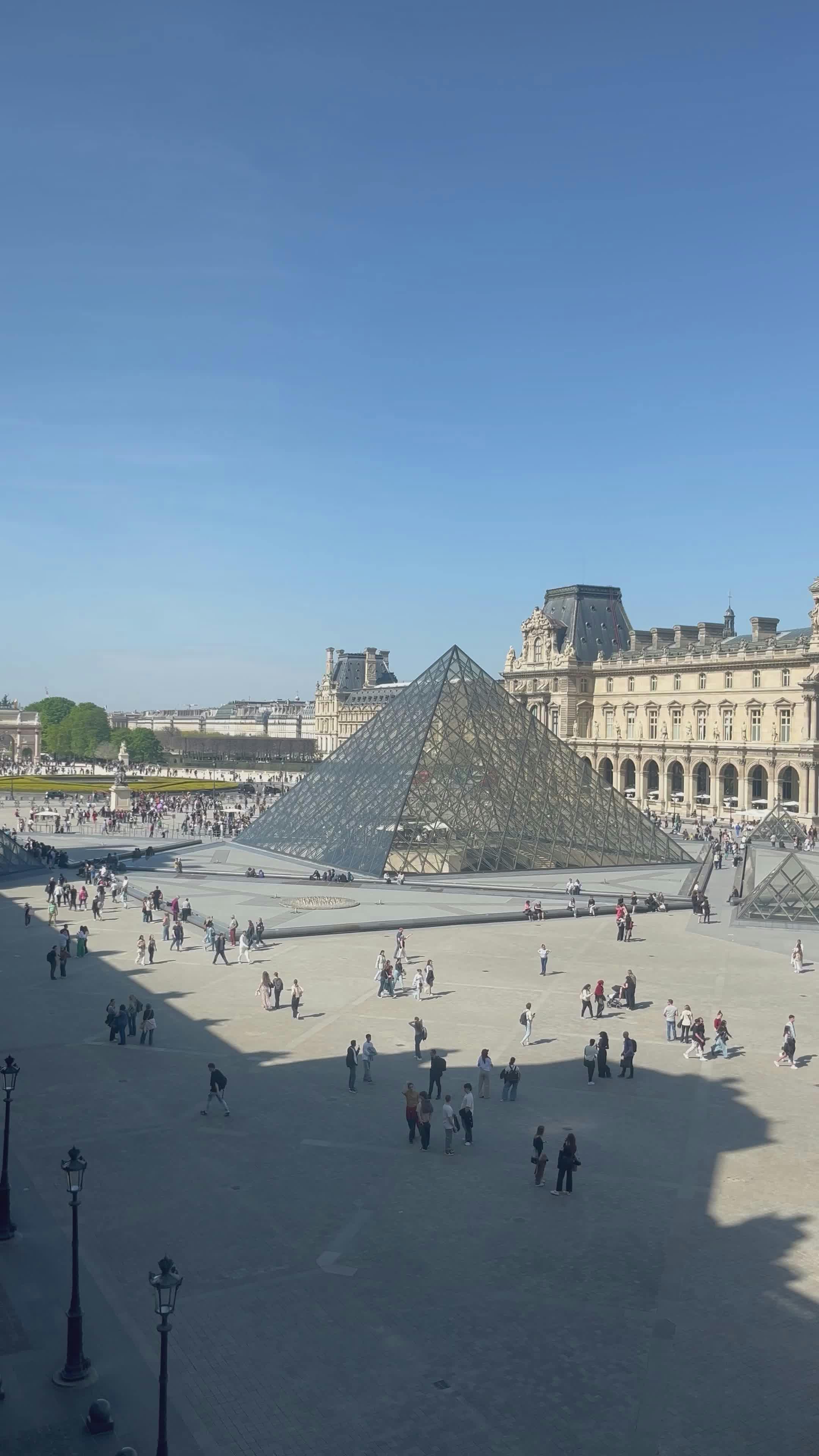 Louvre Museum Exterior on a Cloudy Day Free Stock Video Footage ...