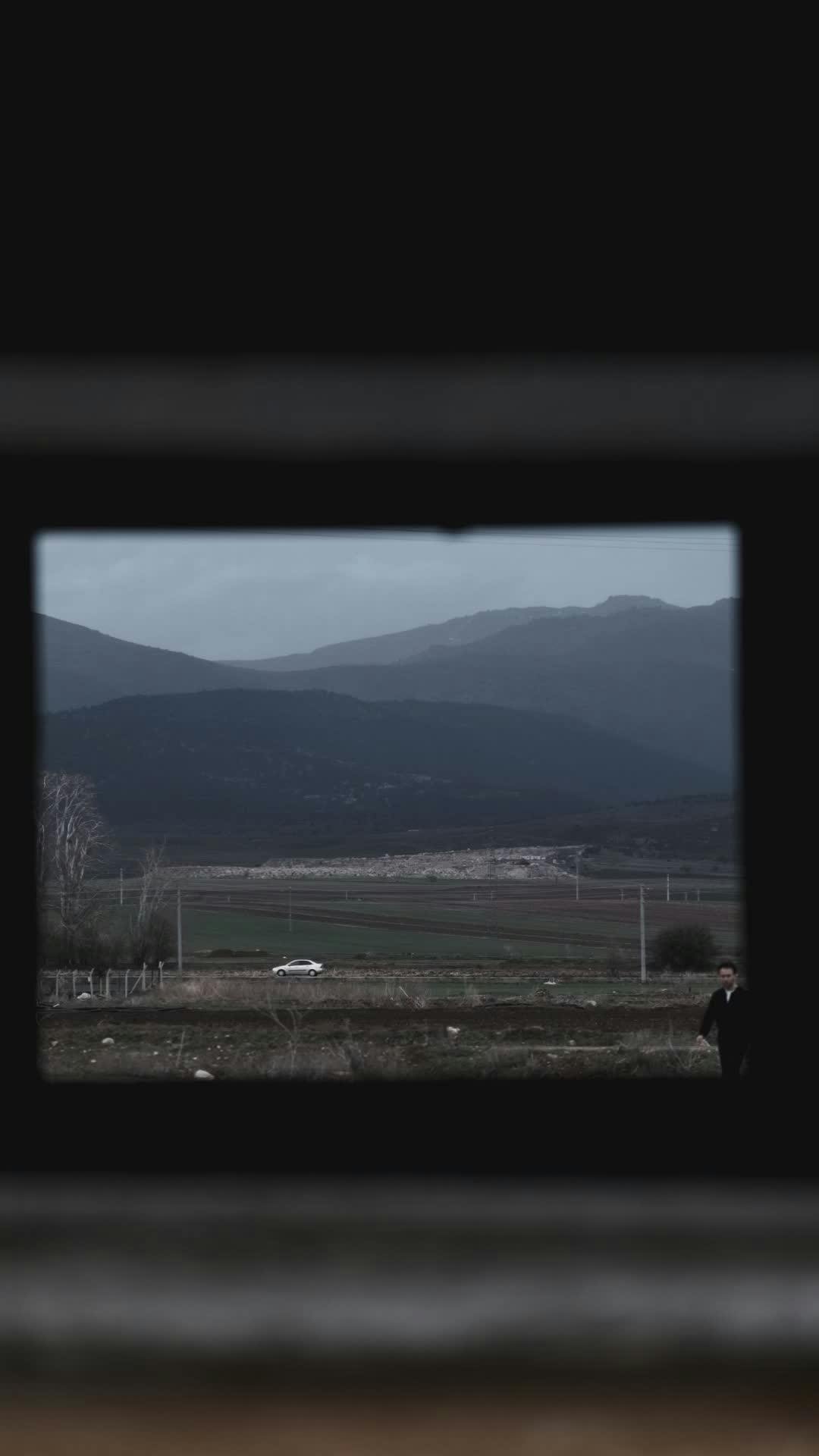 Scenic Mountain View Through Window Frame Free Stock Video Footage ...