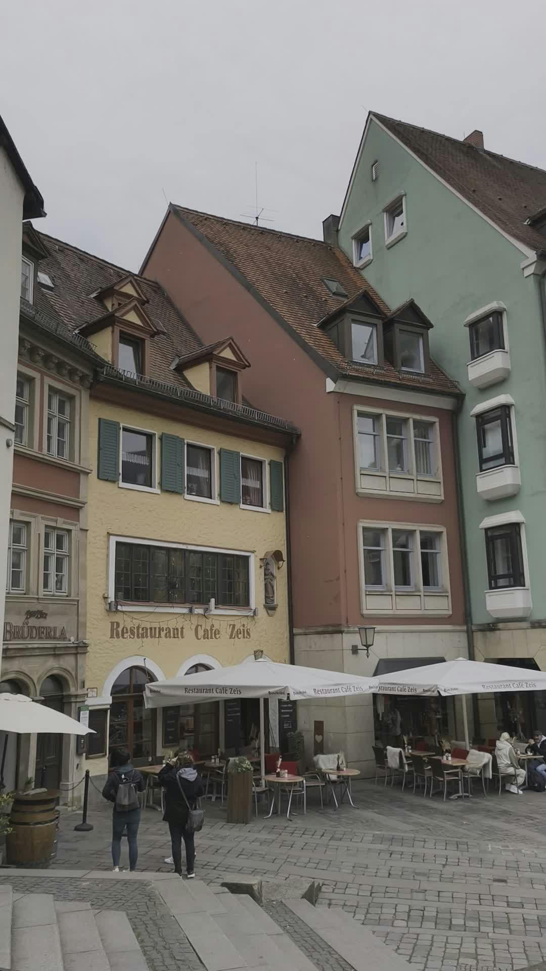 Charming German Street Scene in Autumn Free Stock Video Footage ...