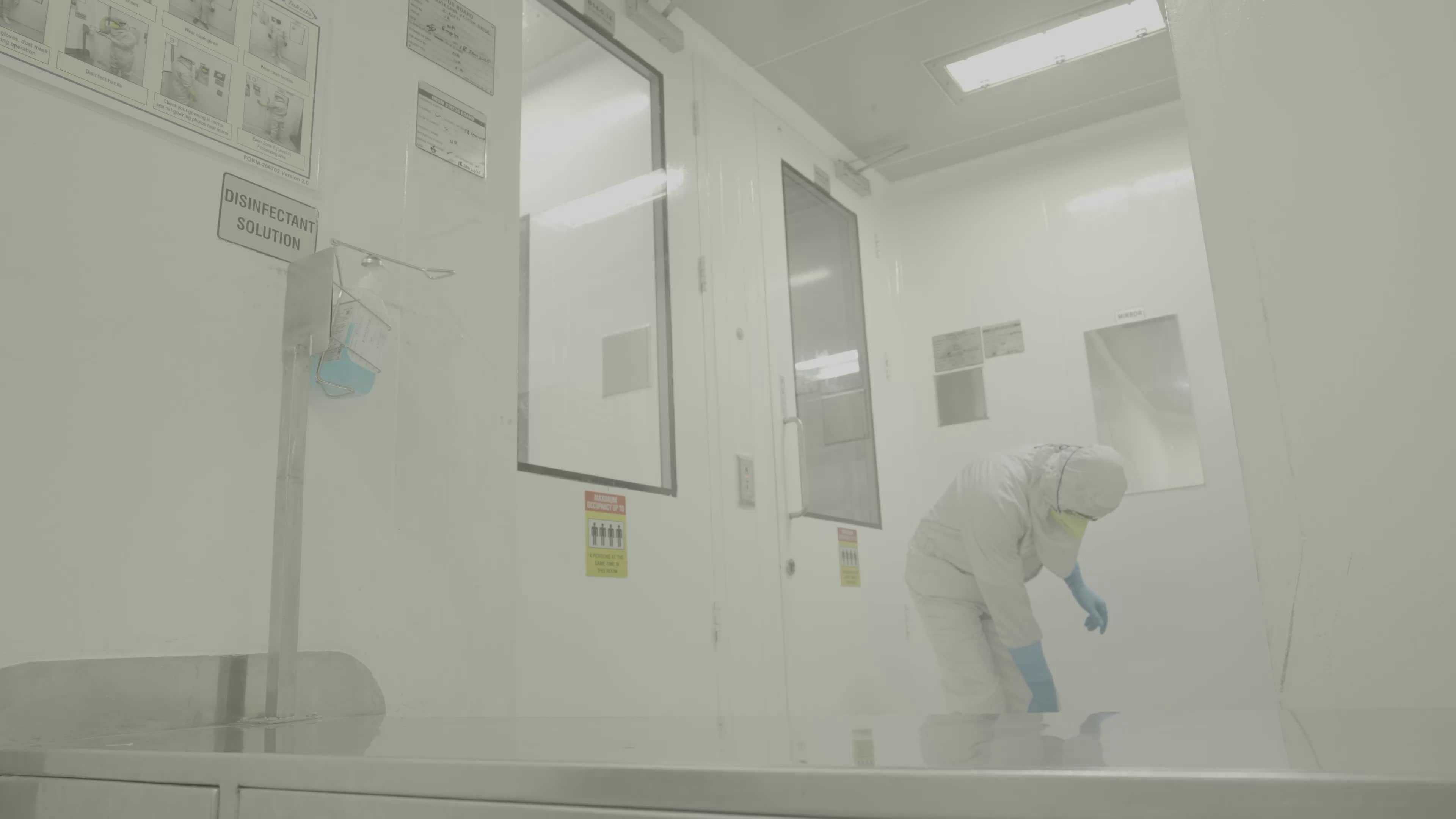Pharmaceutical Cleanroom Hygiene Process Free Stock Video Footage, Royalty-Free 4K & HD Video Clip