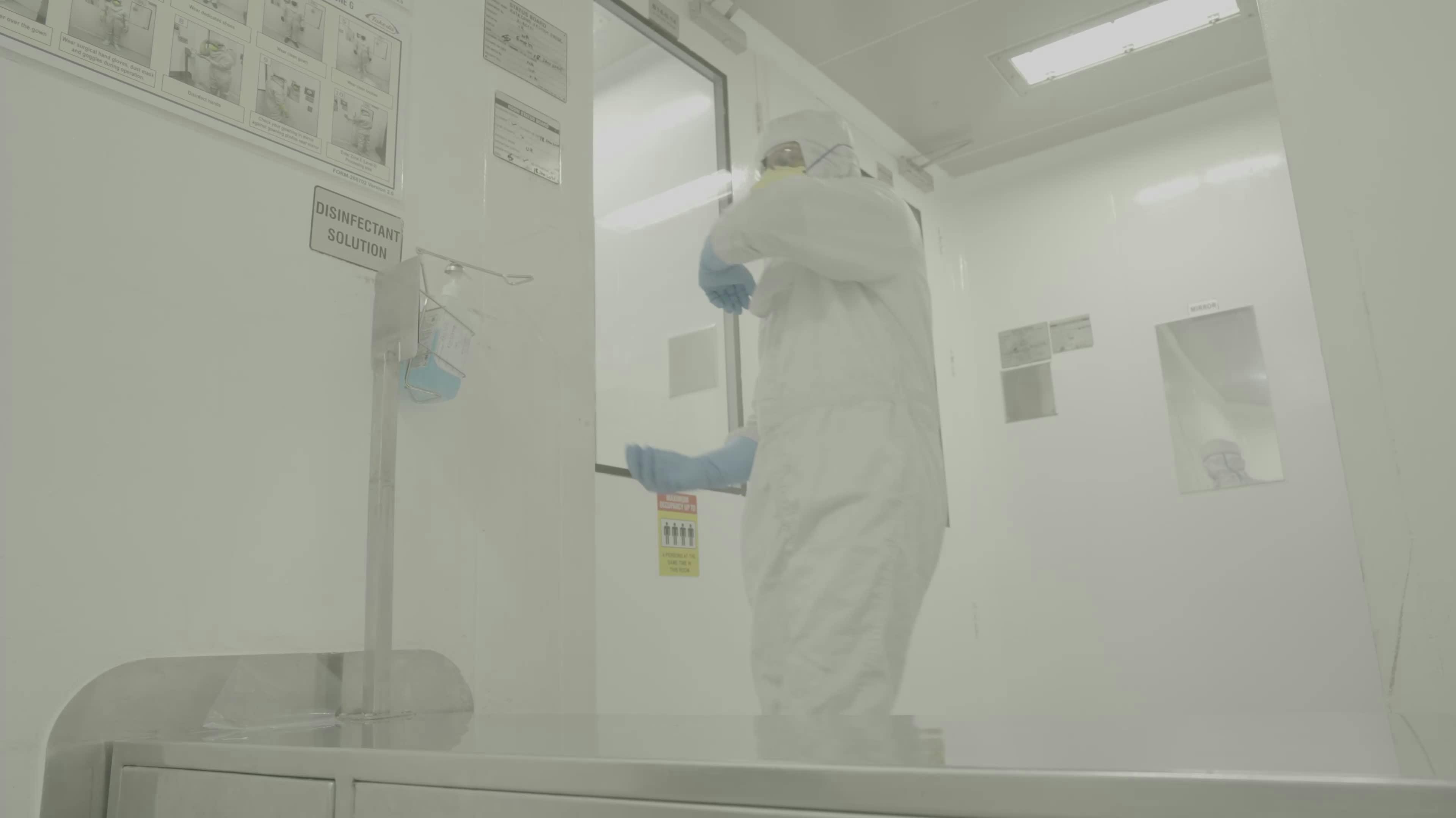 Pharmaceutical Cleanroom Hygiene Procedure Free Stock Video Footage ...