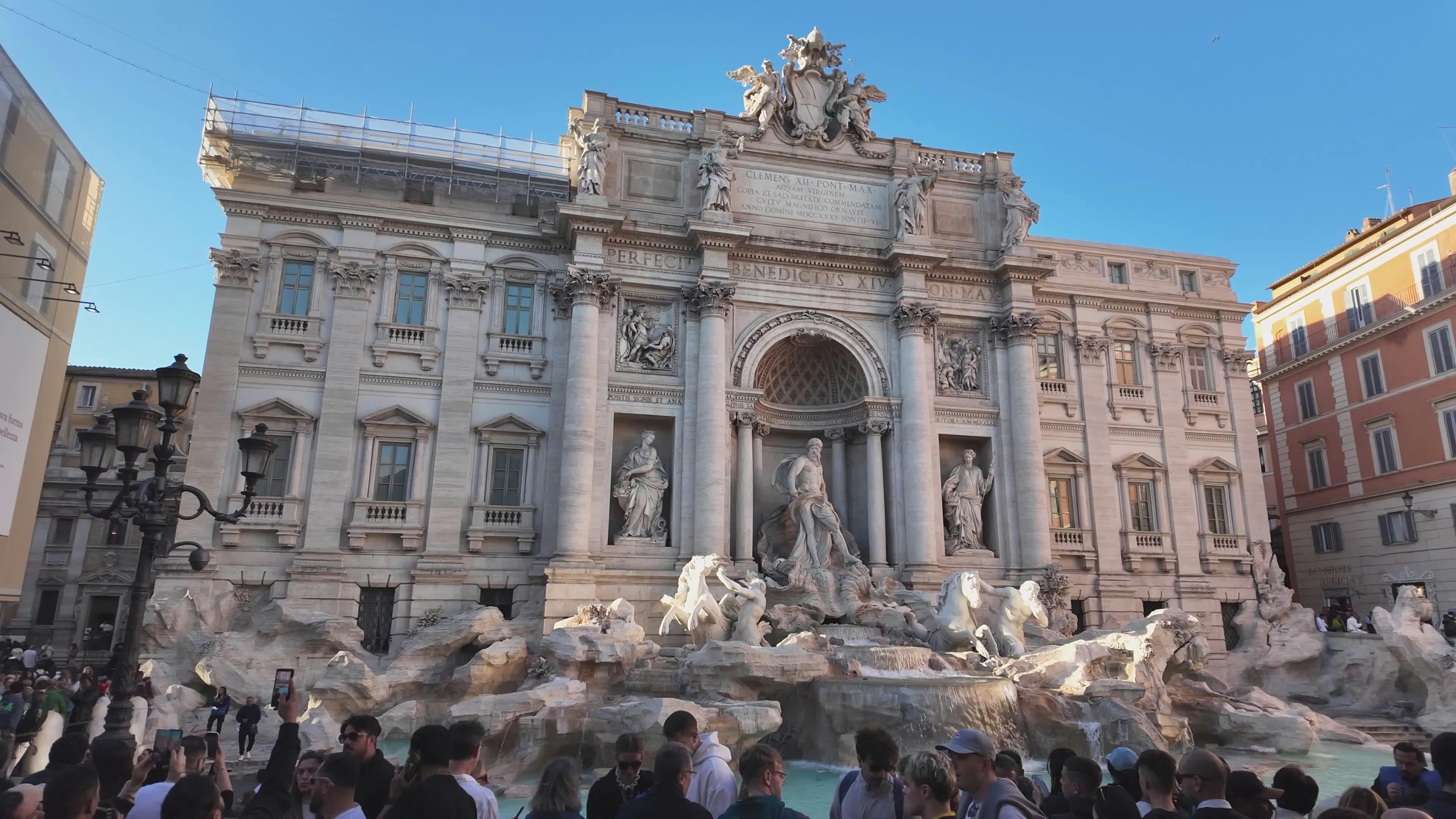 Captivating View of Trevi Fountain in Rome Free Stock Video Footage ...