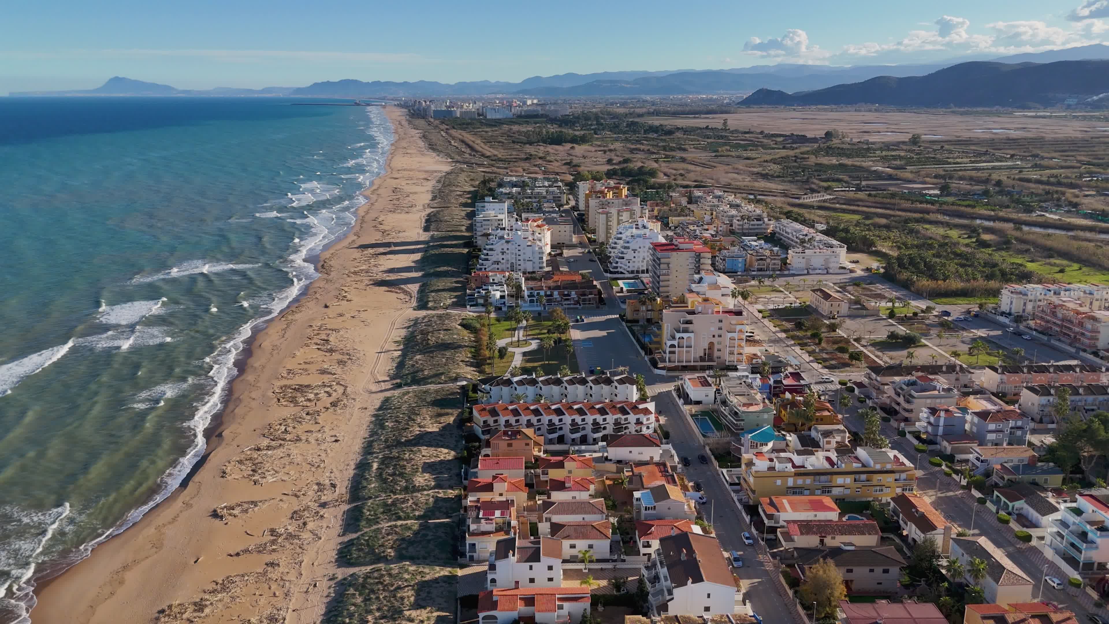 Drone Footage of the Coastal City of Valencia, Spain Free Stock Video ...