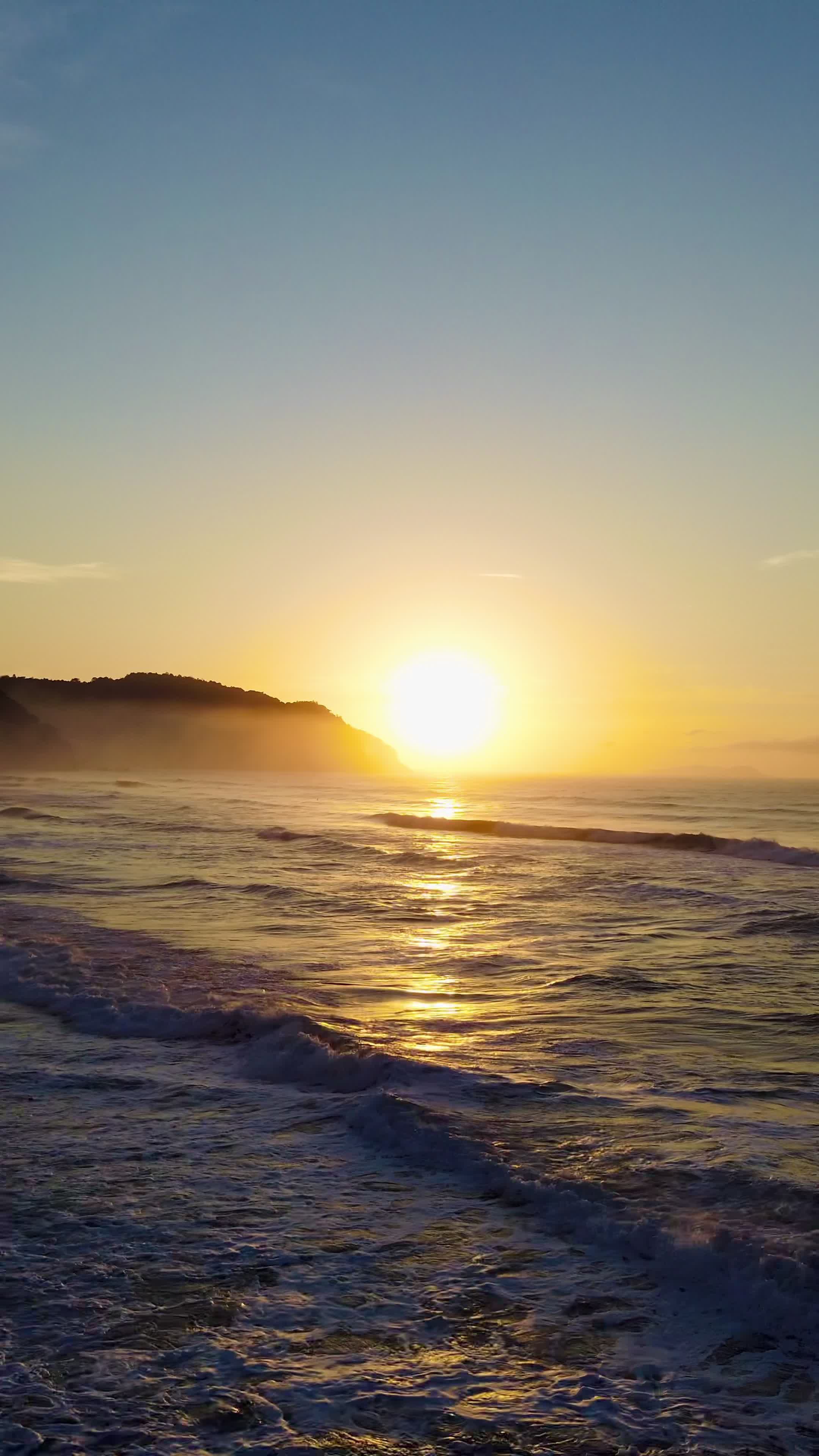 Stunning 4K Aerial Beach Sunset Waves Free Stock Video Footage, Royalty ...
