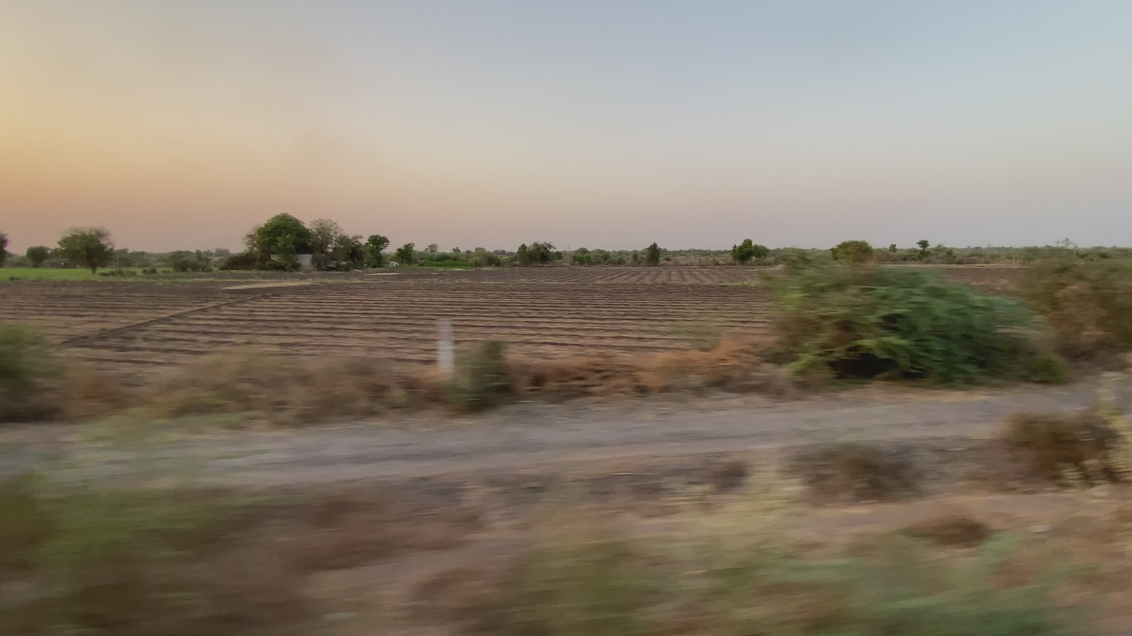 Serene Train Journey Through Indian Countryside Free Stock Video ...