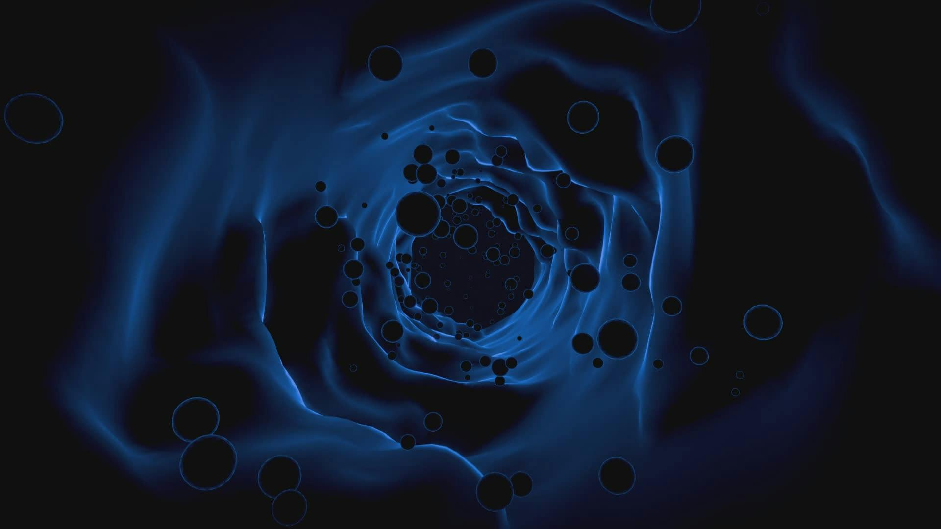 Ethereal Blue Vortex with Floating Orbs Free Stock Video Footage ...