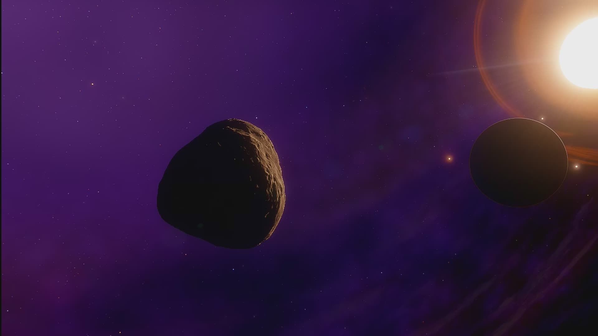CG Animation of a Revolving Asteroid Free Stock Video Footage, Royalty ...
