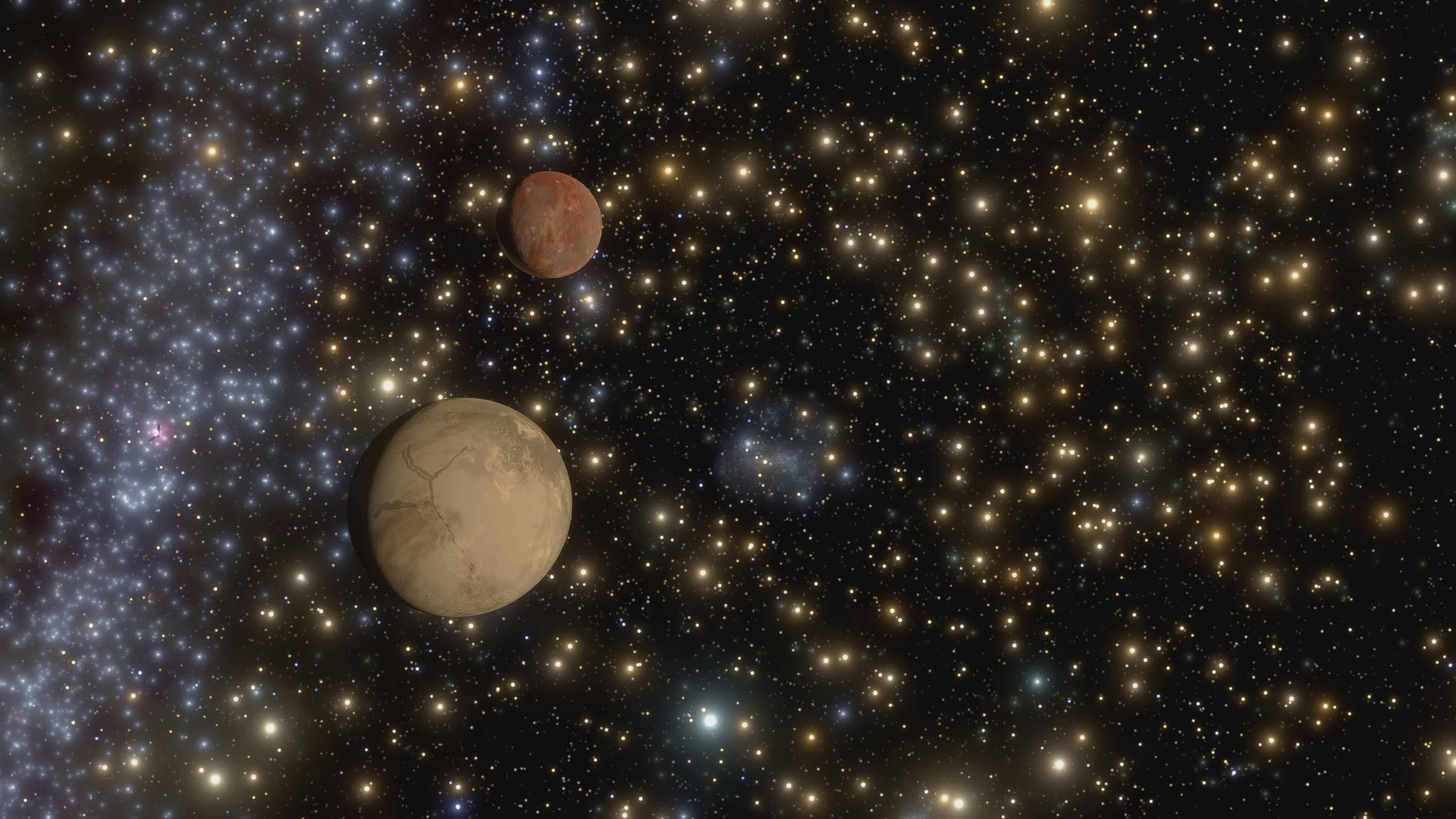 Stunning Celestial Display with Planets and Stars Free Stock Video ...