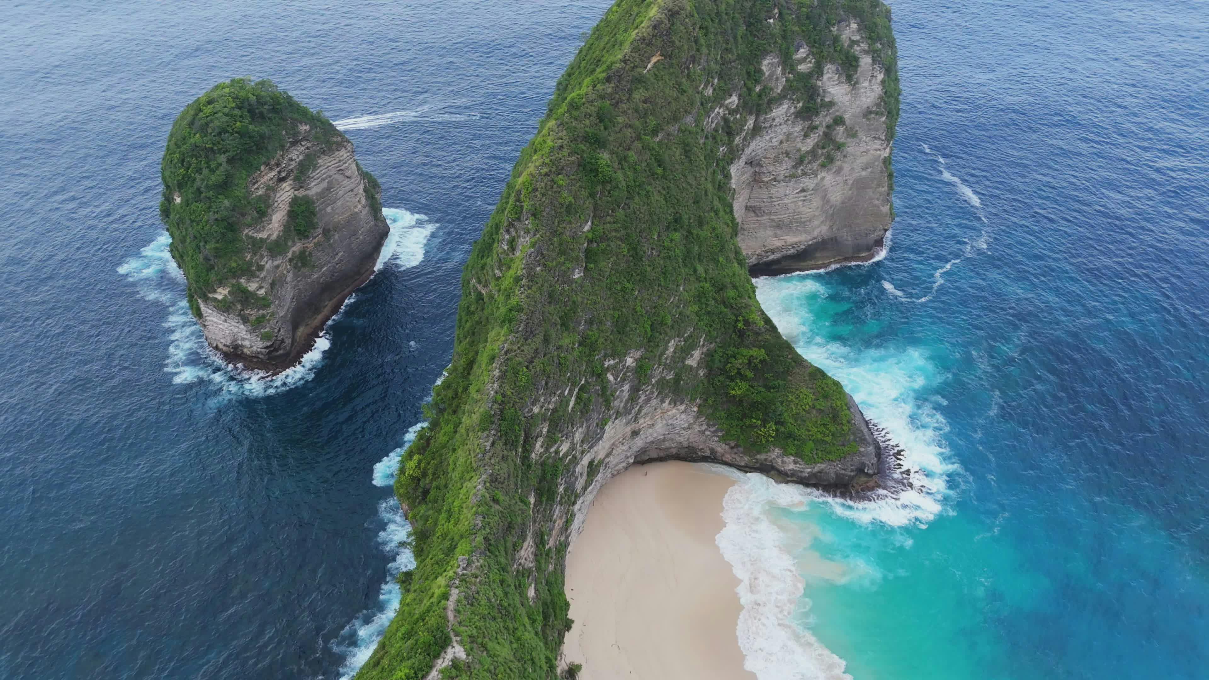 Stunning Beach Views from Drone in Indonesia Free Stock Video Footage ...