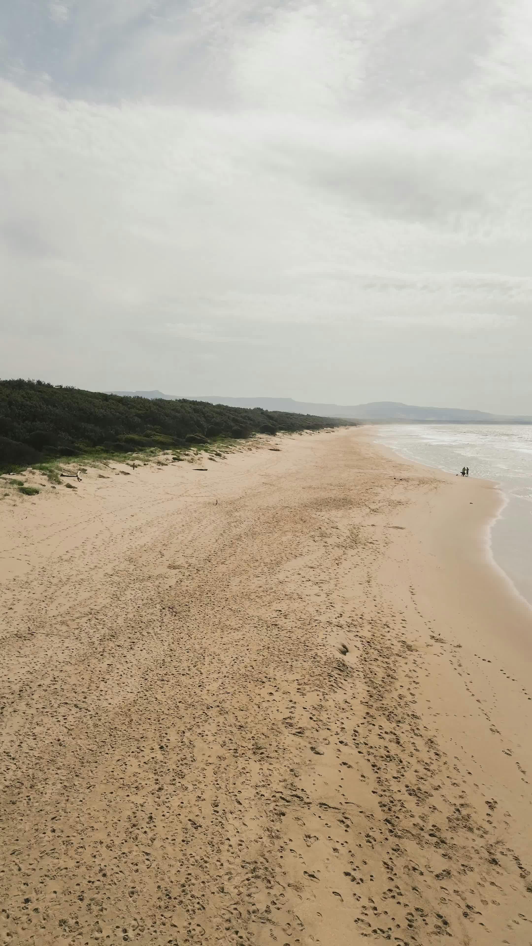 Serene Aerial View of Remote Australian Beach Free Stock Video Footage ...