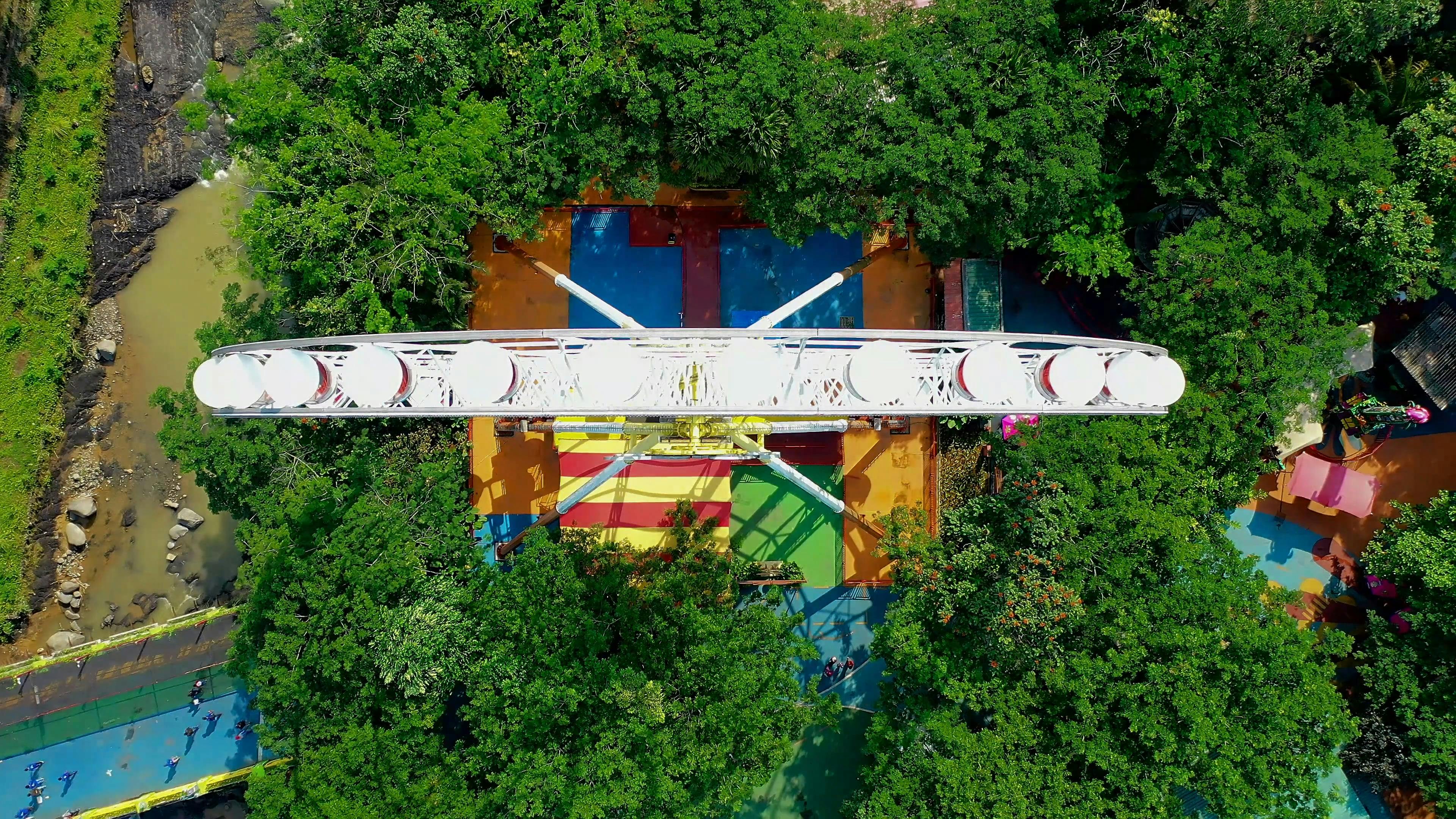 Birds-Eye View Of An Observation Wheel On An Amusement Park · Free ...