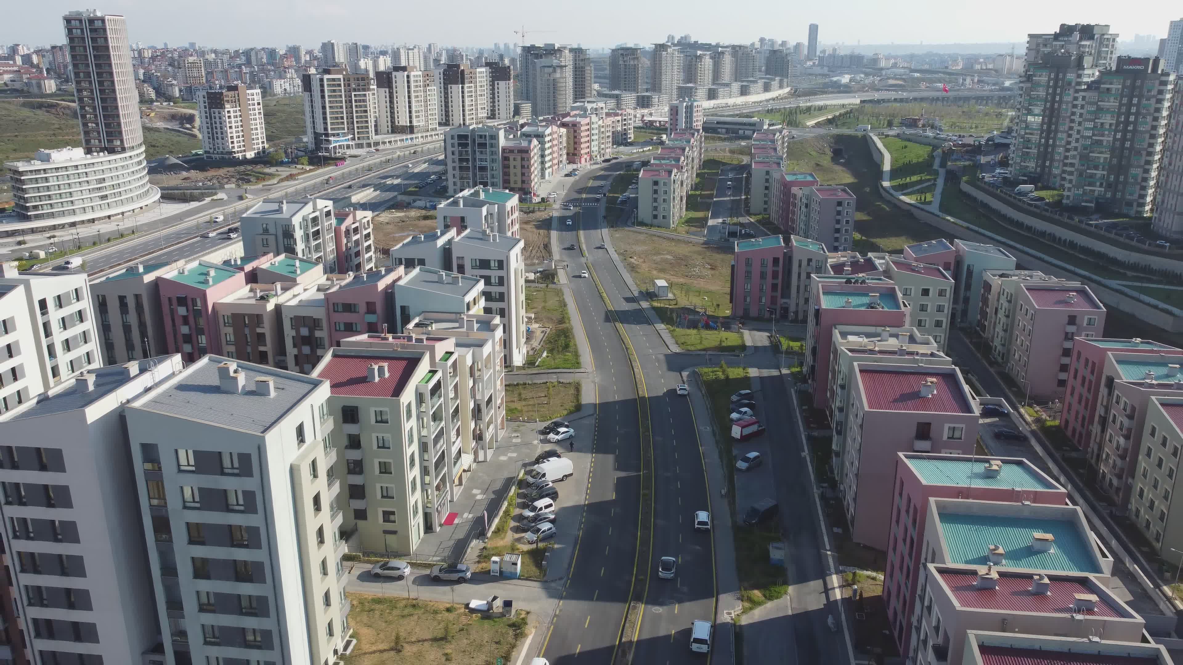 Aerial View of Başakşehir, Istanbul Cityscape Free Stock Video Footage ...