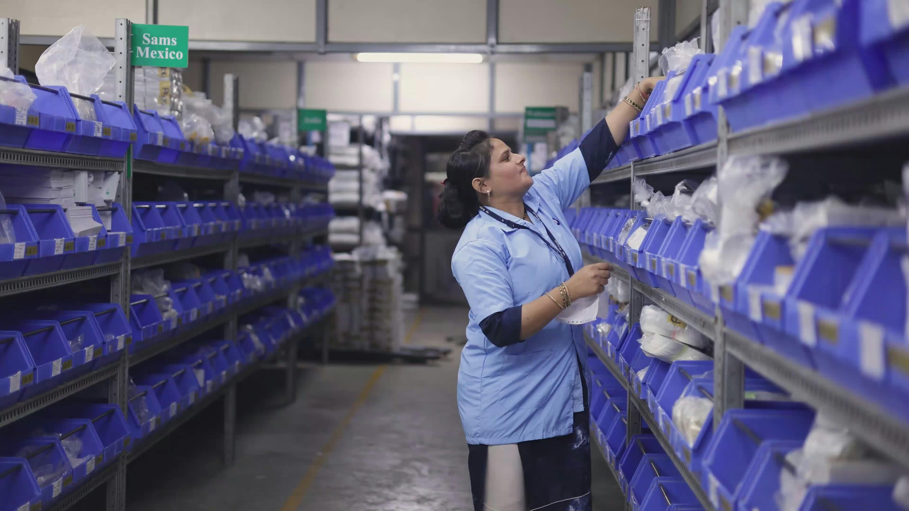 Efficient Factory Worker Organizing Inventory Free Stock Video Footage ...