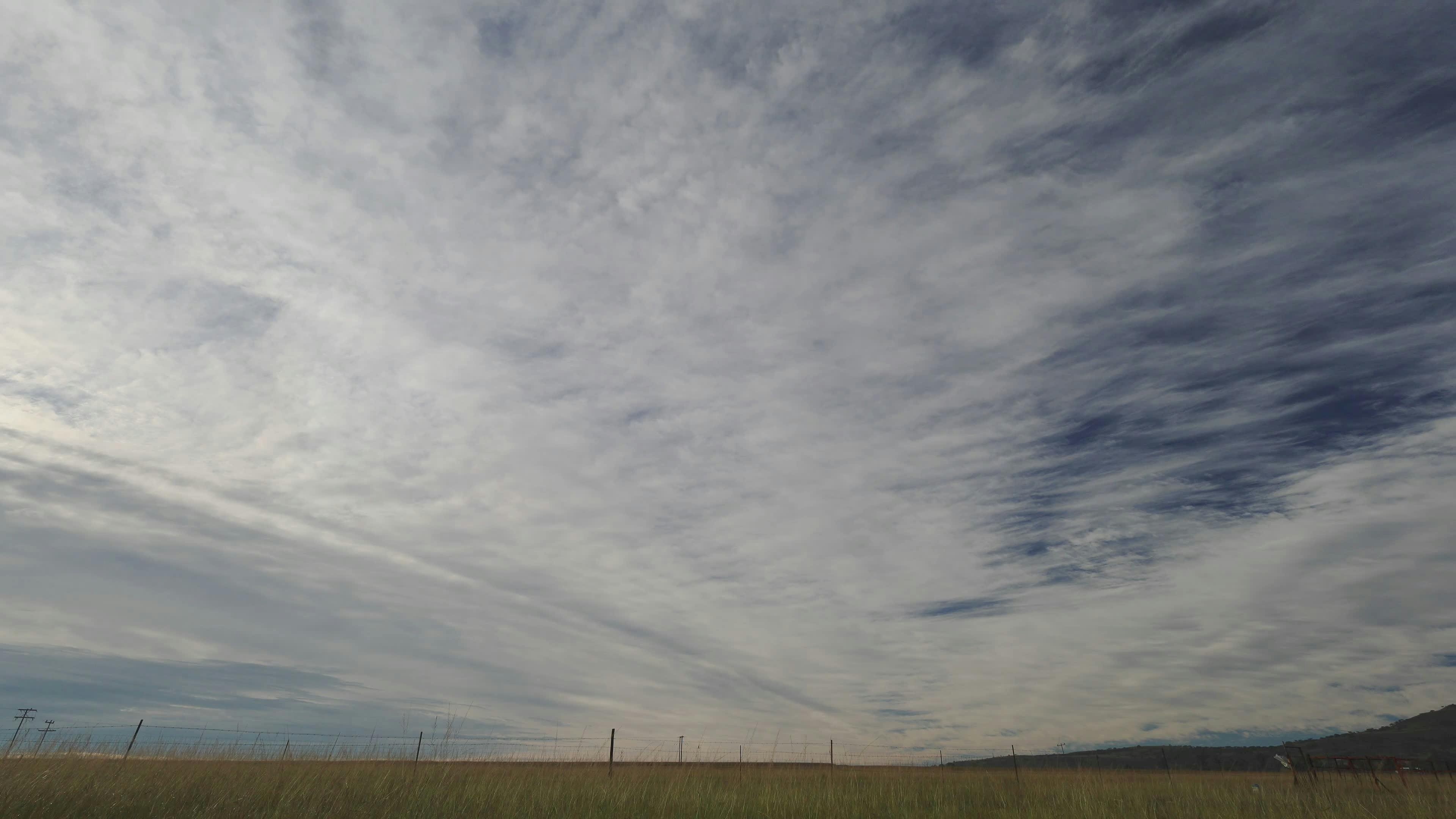 Timelapse of Cirrus Clouds Over Open Field Free Stock Video Footage ...