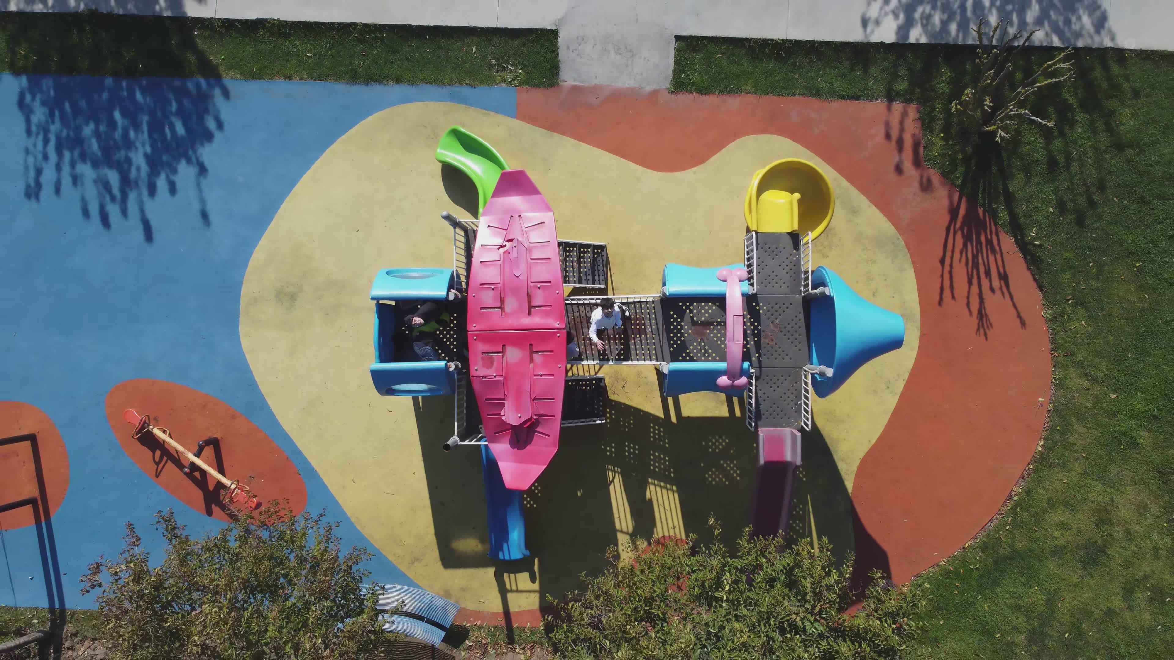 Colorful Aerial View of Children's Playground Free Stock Video Footage ...
