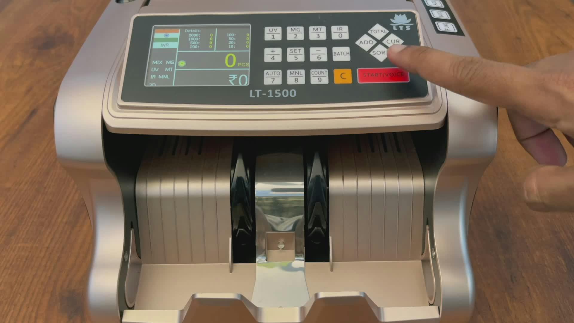 Efficient Indian Rupee Money Counting Machine in Action Free Stock ...