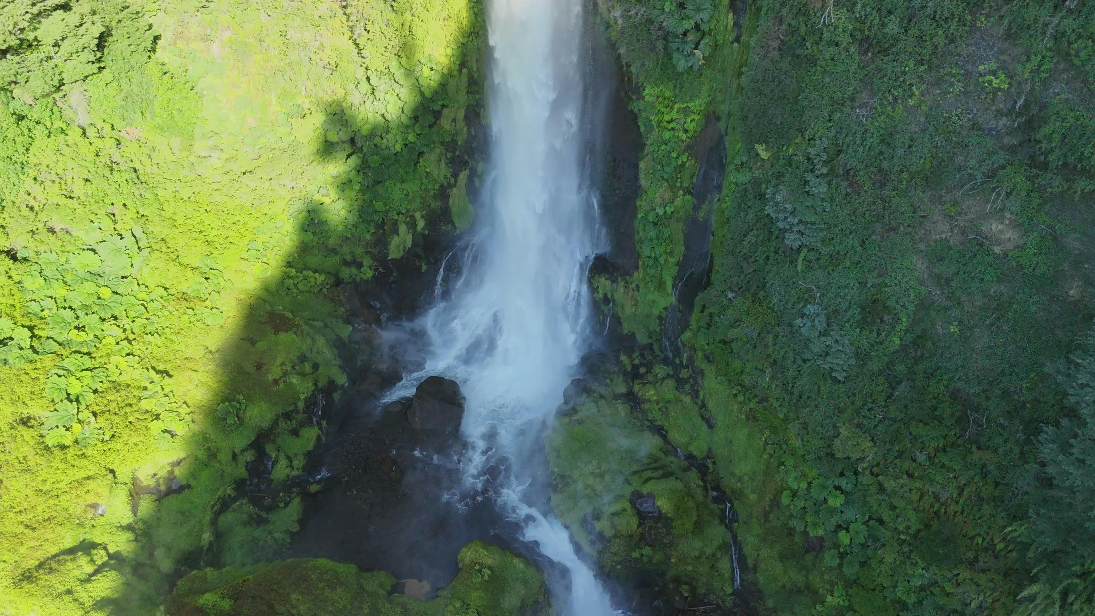 Stunning Aerial Waterfall View in Lush Forest Free Stock Video Footage ...