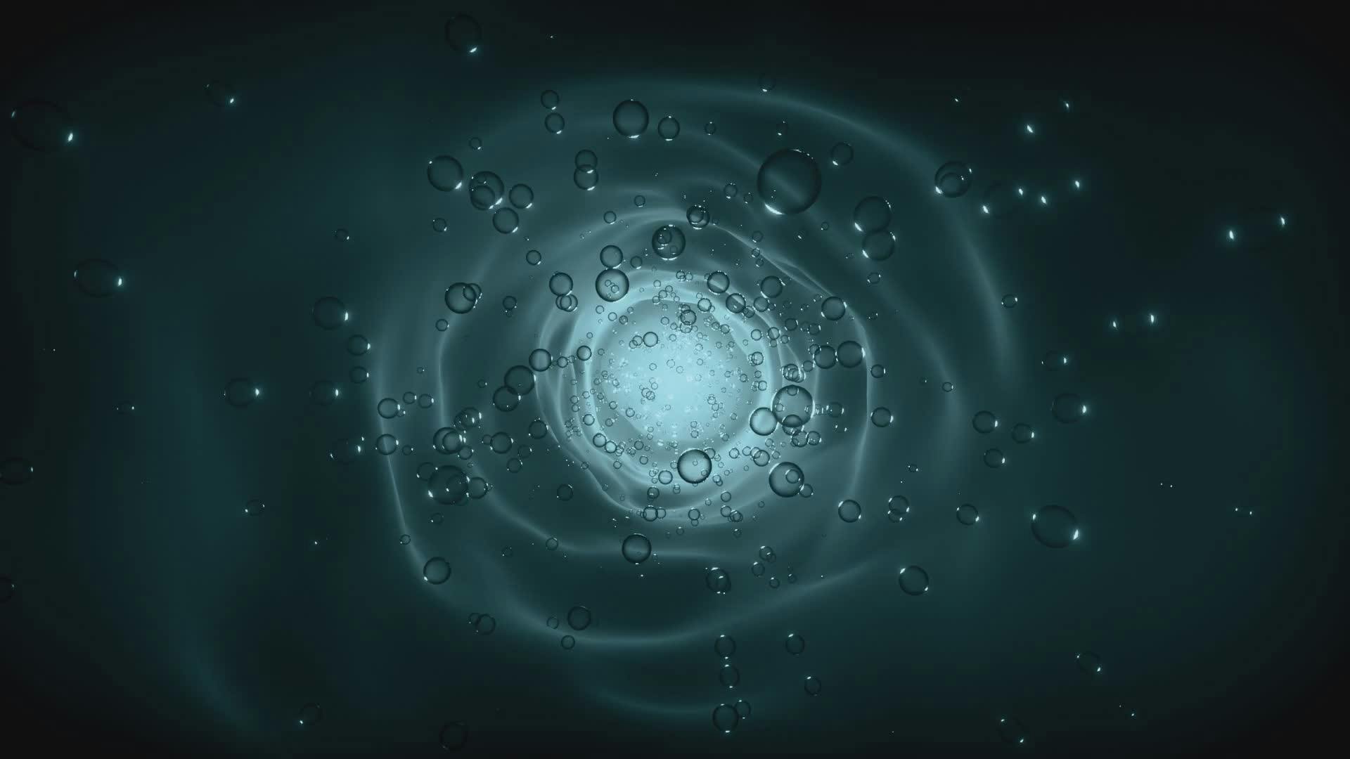 Hypnotic Underwater Bubbles in Vortex Free Stock Video Footage, Royalty ...