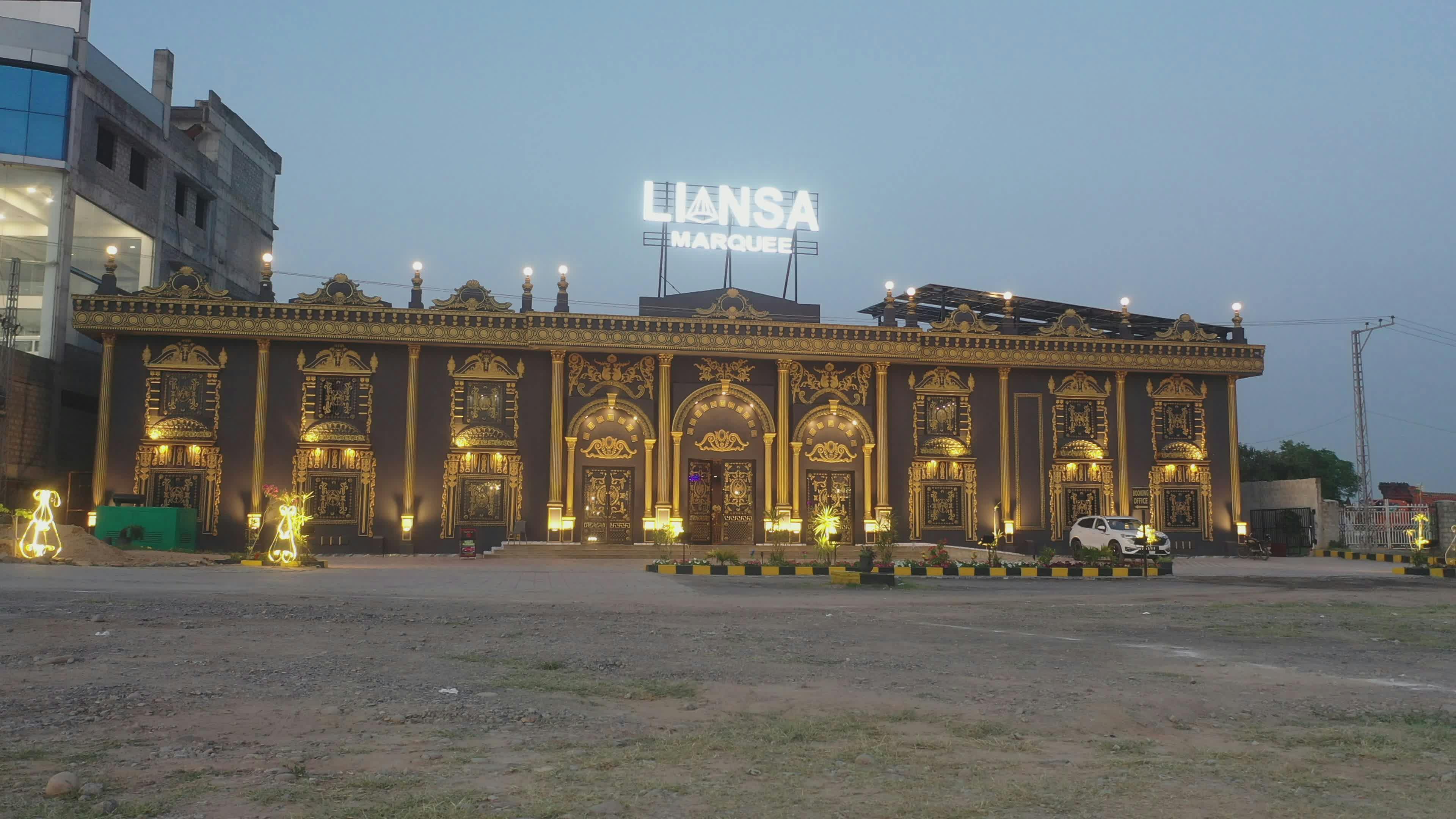 Elegant Liansa Marquee Exterior at Twilight Free Stock Video Footage ...
