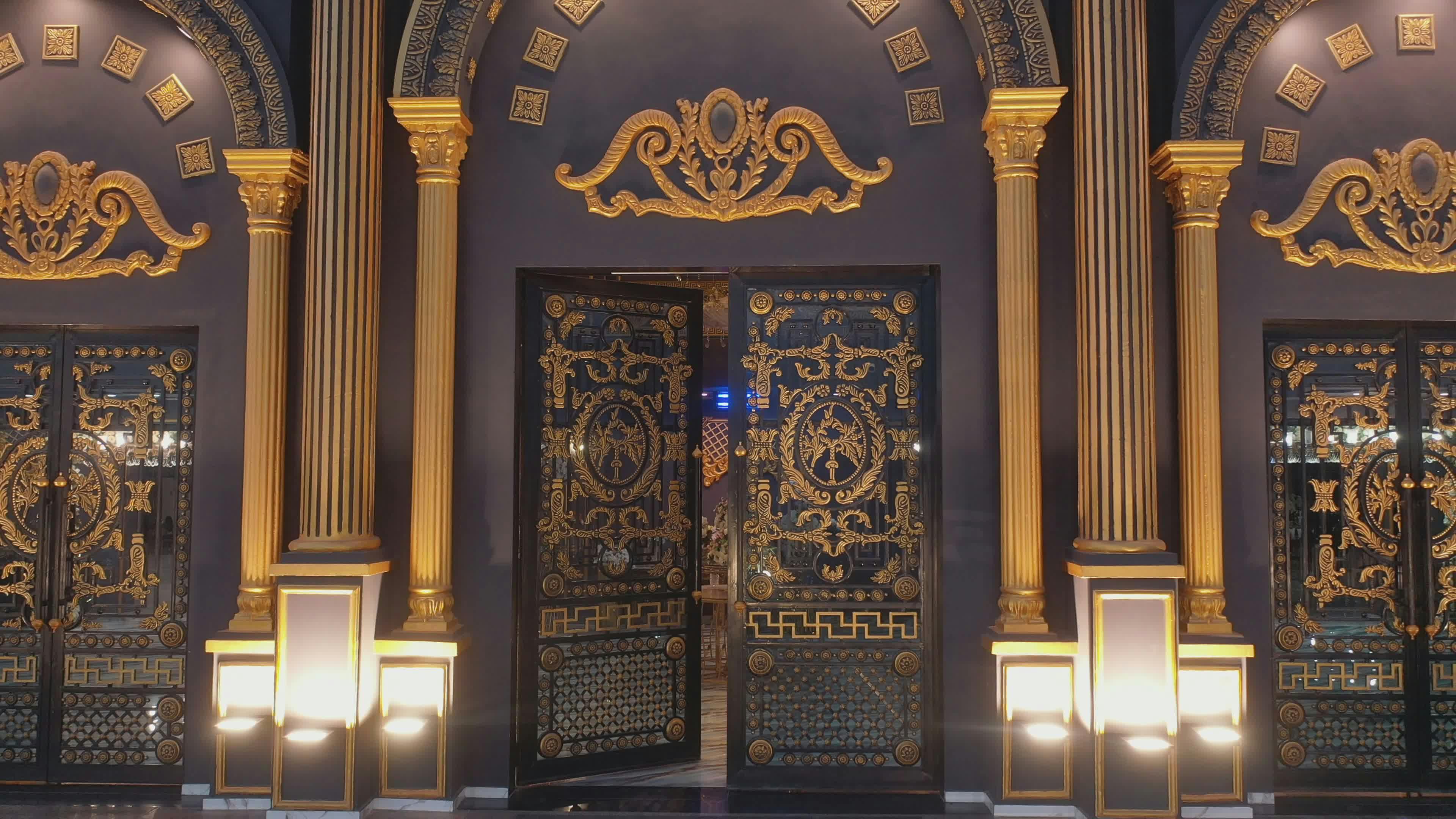 Elegant Liansa Marquee Exterior at Dusk Free Stock Video Footage ...