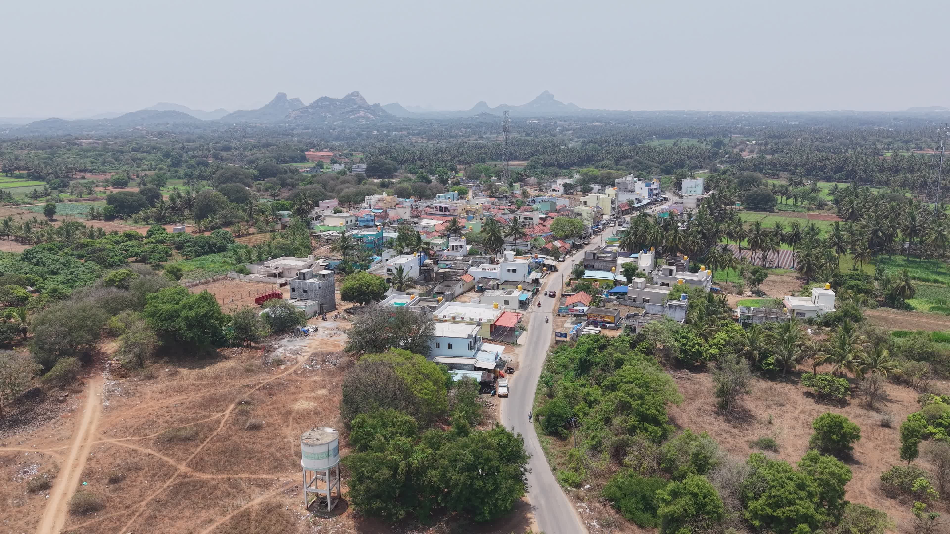 Aerial View of Rural Village in Tamil Nadu Free Stock Video Footage ...