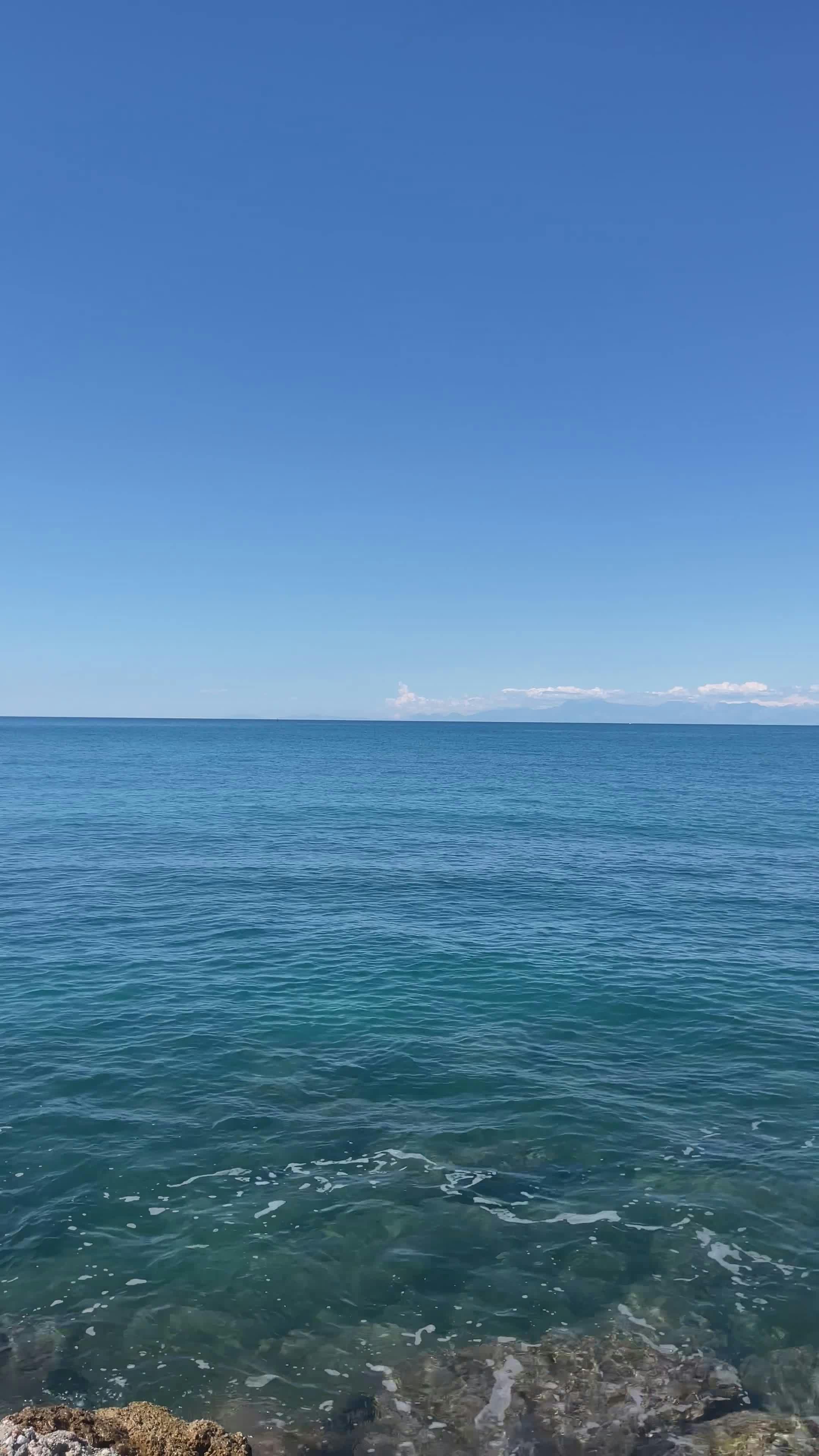 Peaceful Ocean View under Clear Blue Sky Free Stock Video Footage ...