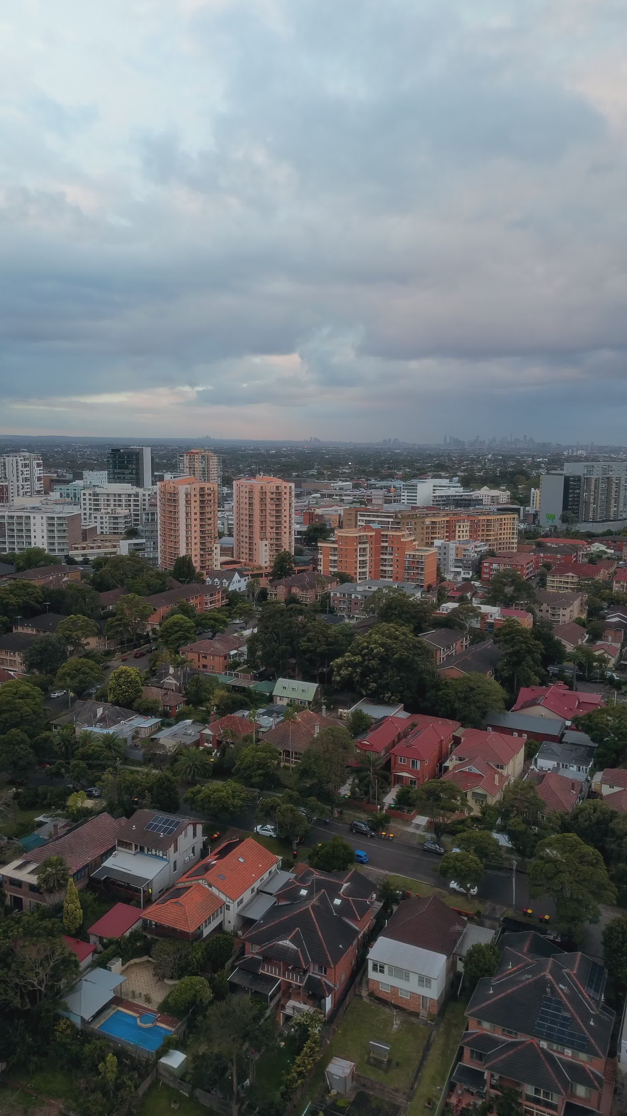 Aerial View of Hurstville at Sunset Free Stock Video Footage, Royalty ...