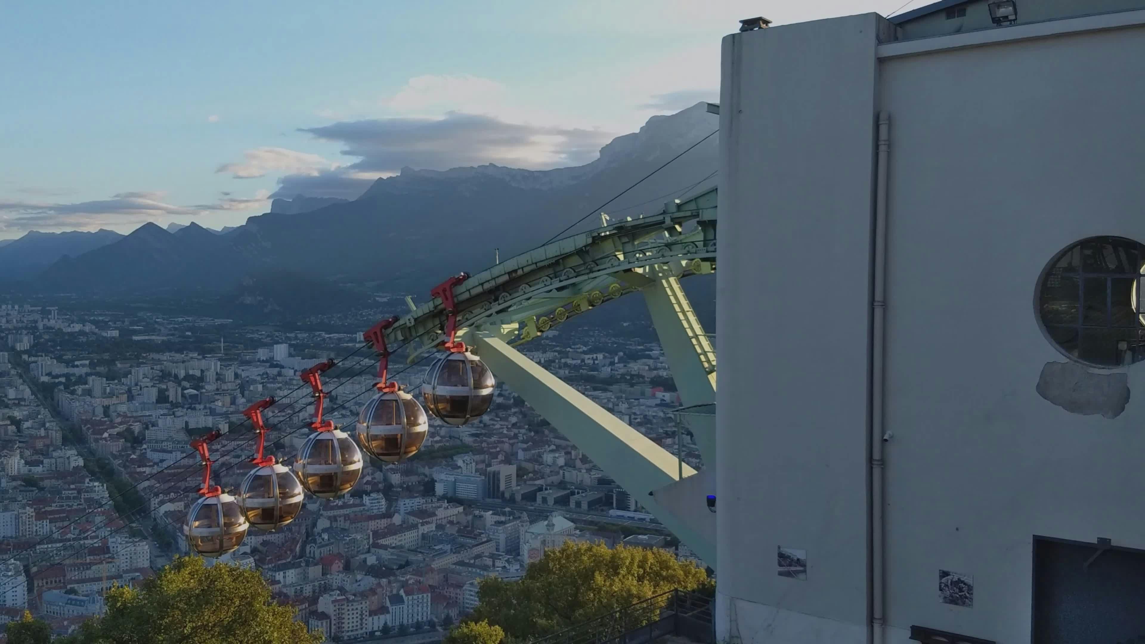 Cable Car Ride Over Scenic French Alps Free Stock Video Footage ...