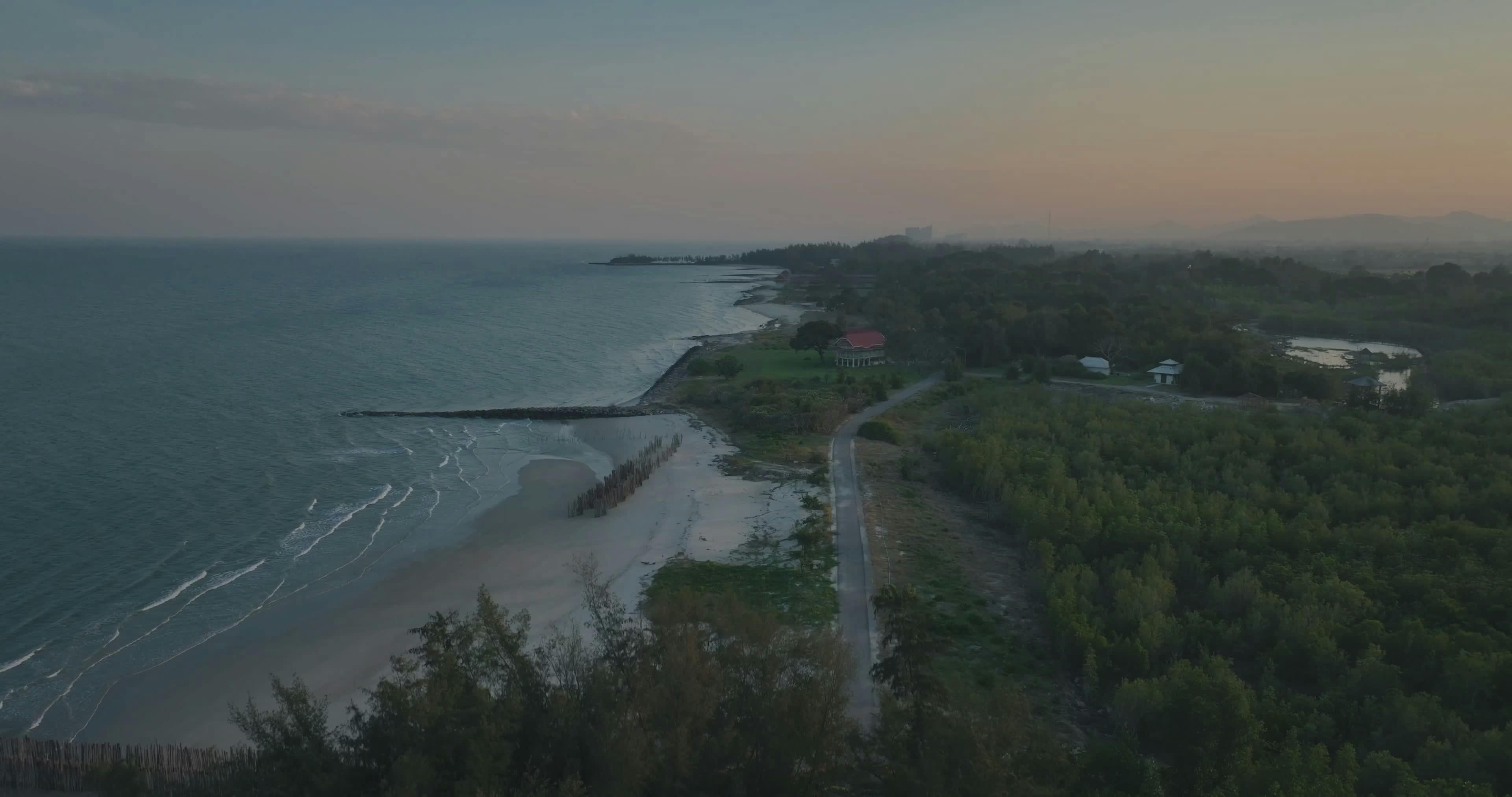 Aerial 4K Nature Footage of Coastal Forests and Beach Free Stock Video ...