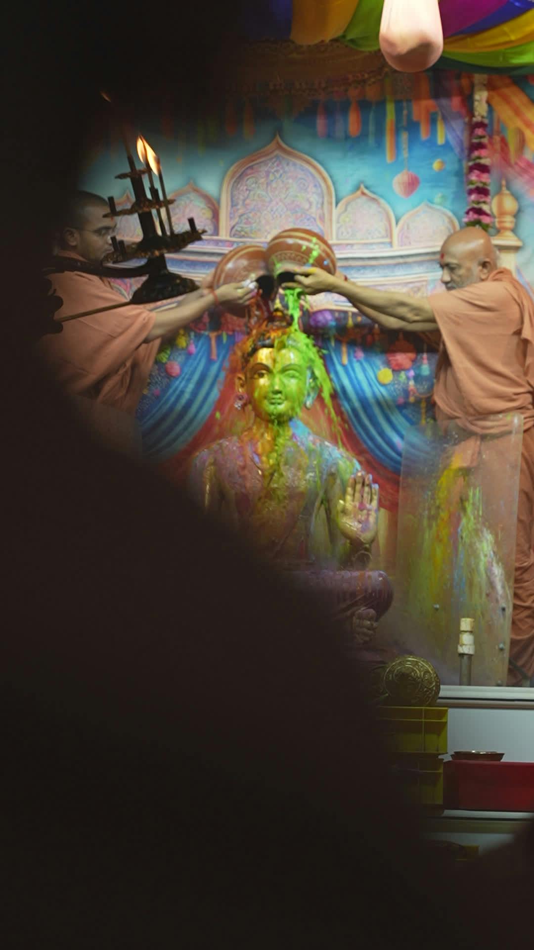 Hindu Ritual Ceremony with Statue Celebration Free Stock Video Footage ...