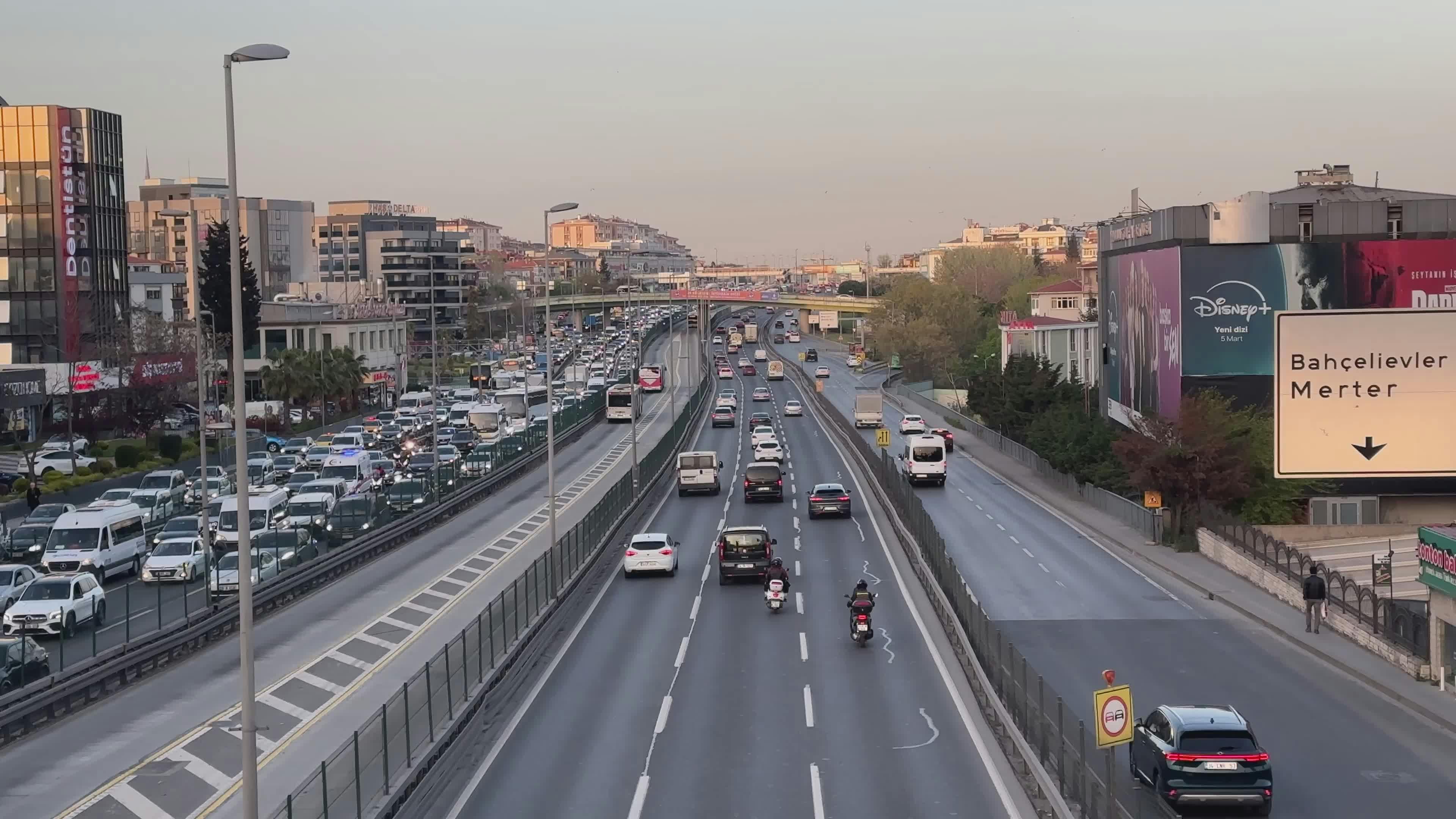 Bustling Istanbul Highway Traffic During Daytime Free Stock Video ...