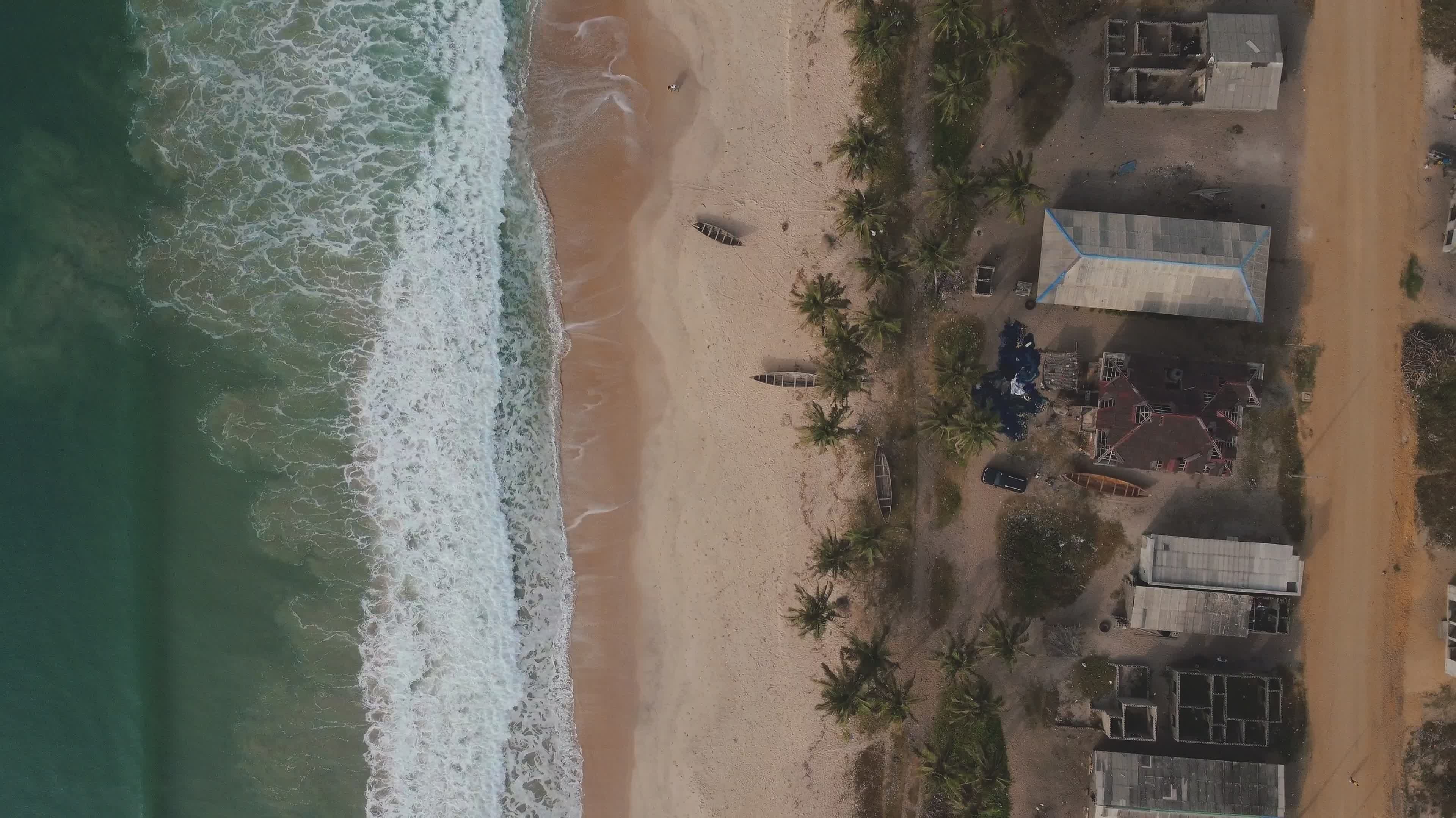 Aerial View of Nigerian Beach at Sunrise Free Stock Video Footage ...
