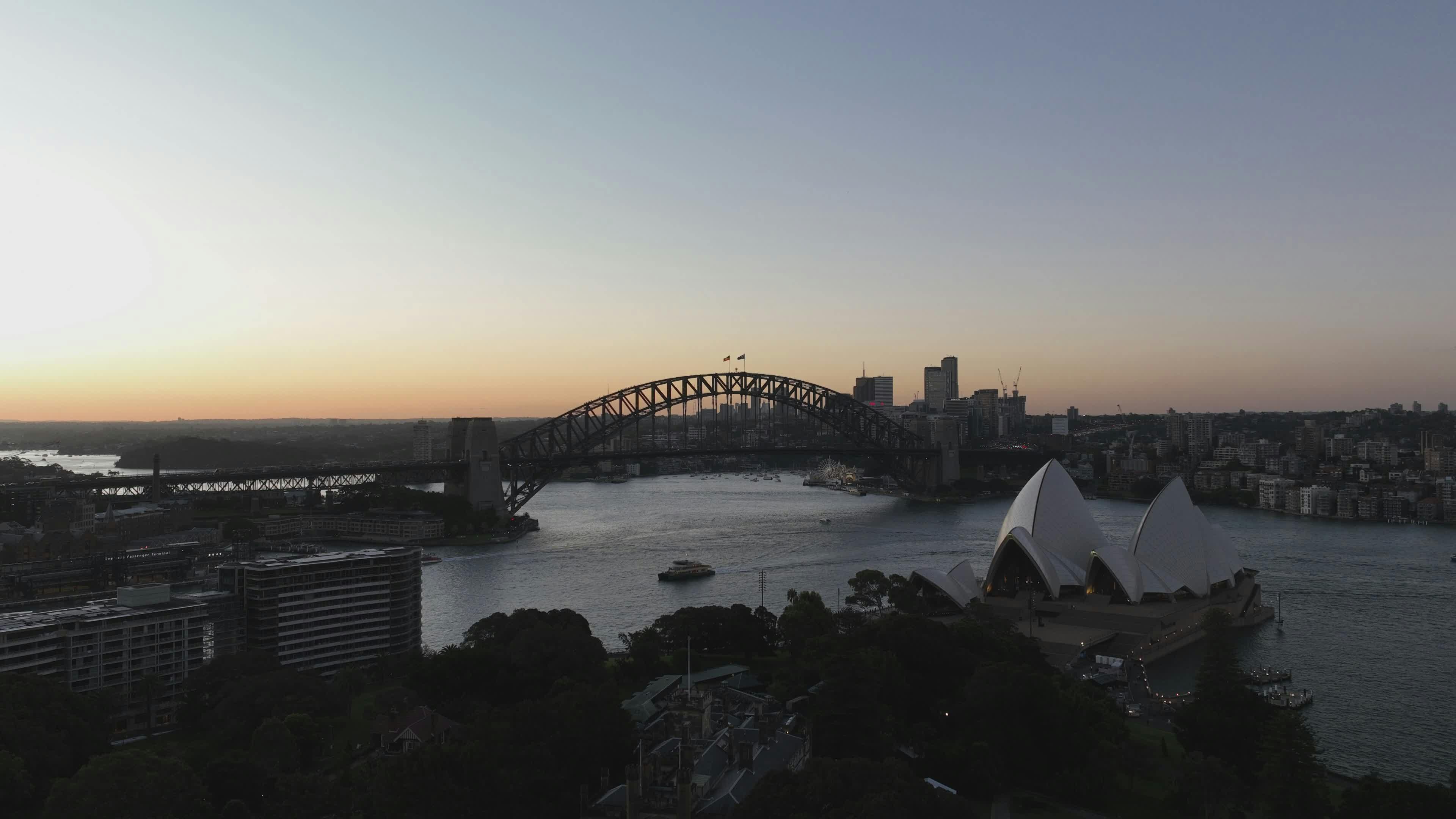 Sydney Harbor Timelapse at Sunset Free Stock Video Footage, Royalty ...