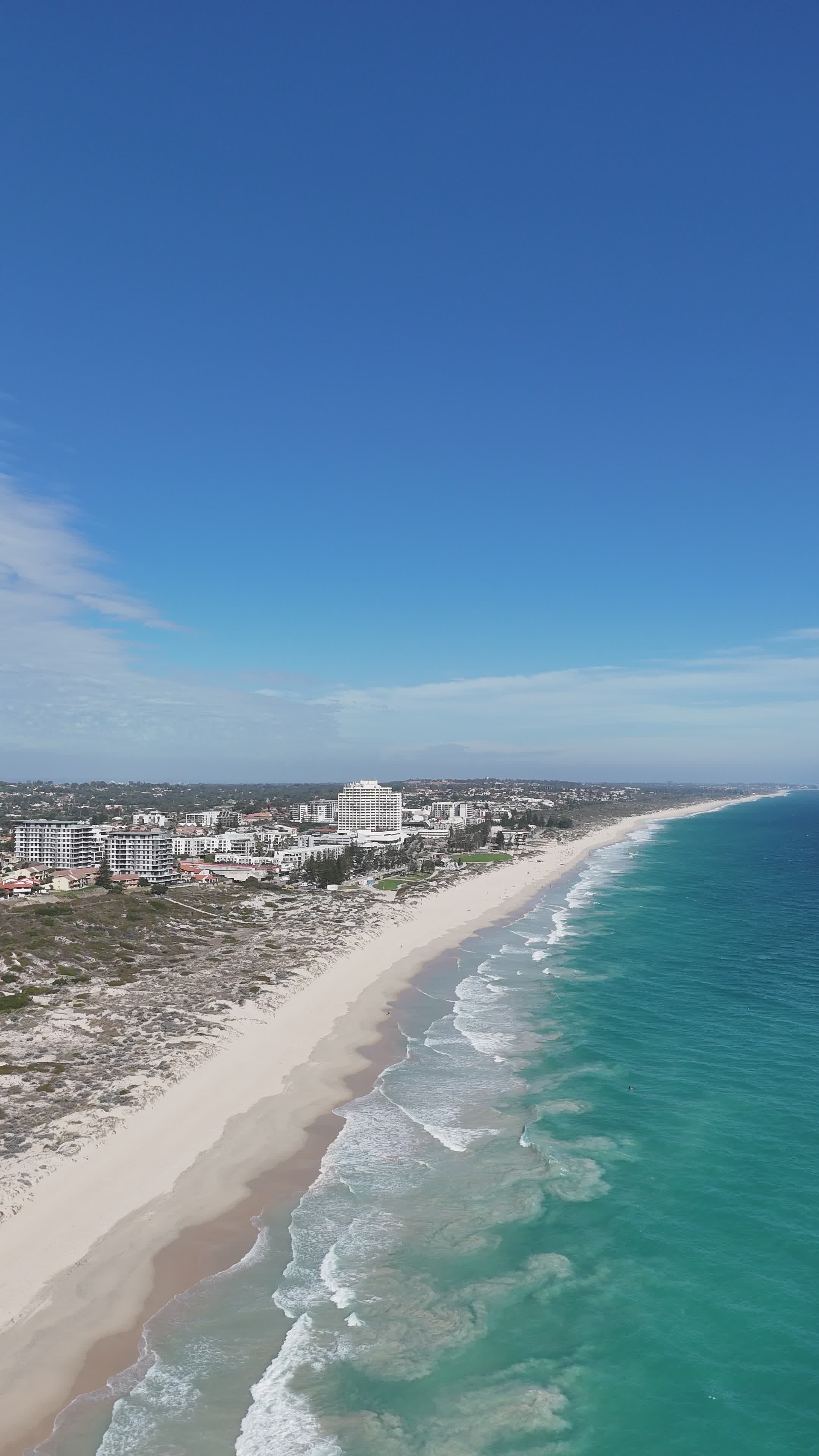 Aerial View of Scenic Beachfront Skyline Free Stock Video Footage ...