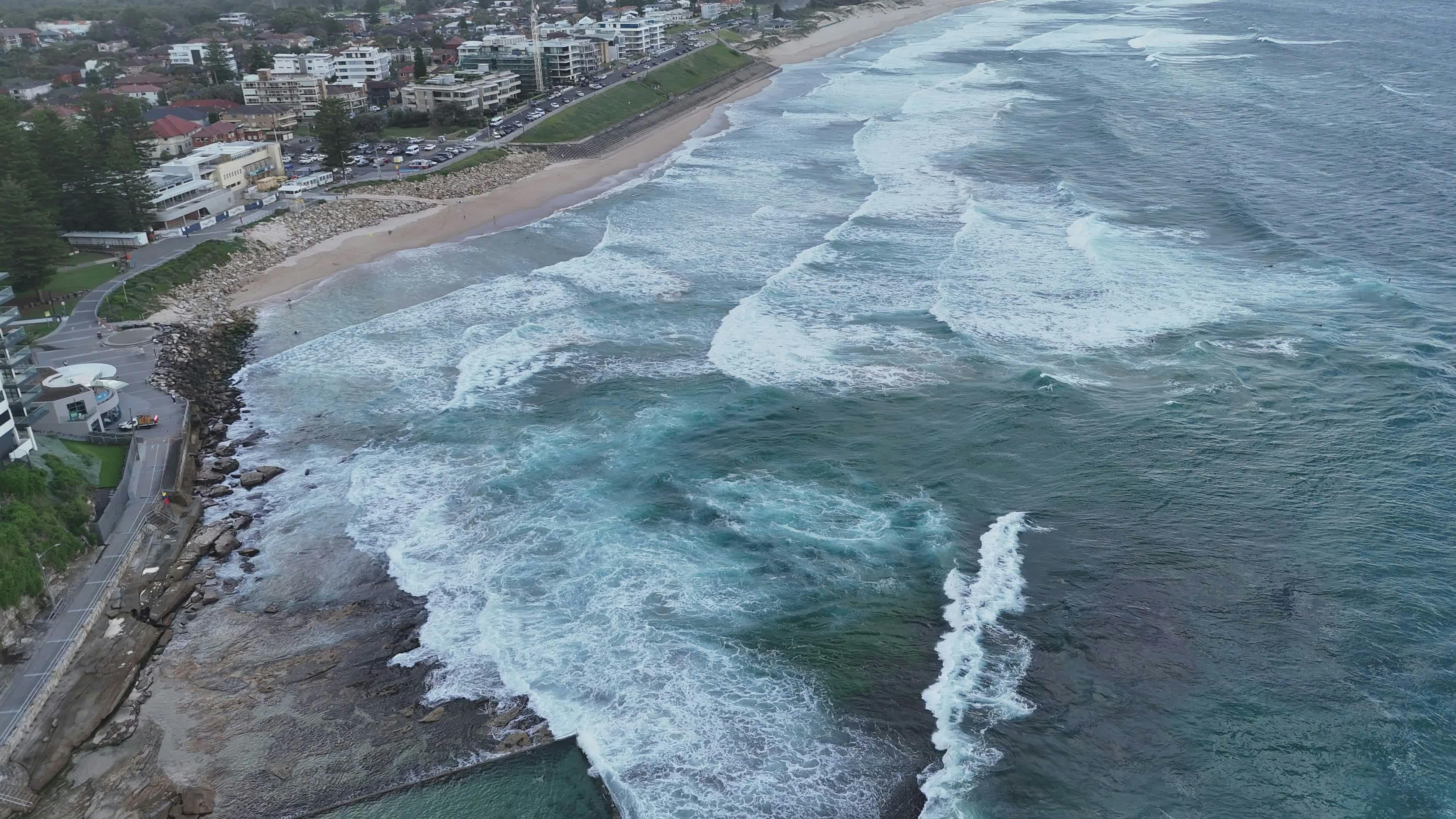 Aerial View of Ocean Waves Crashing on Beach Free Stock Video Footage, Royalty-Free 4K & HD ...