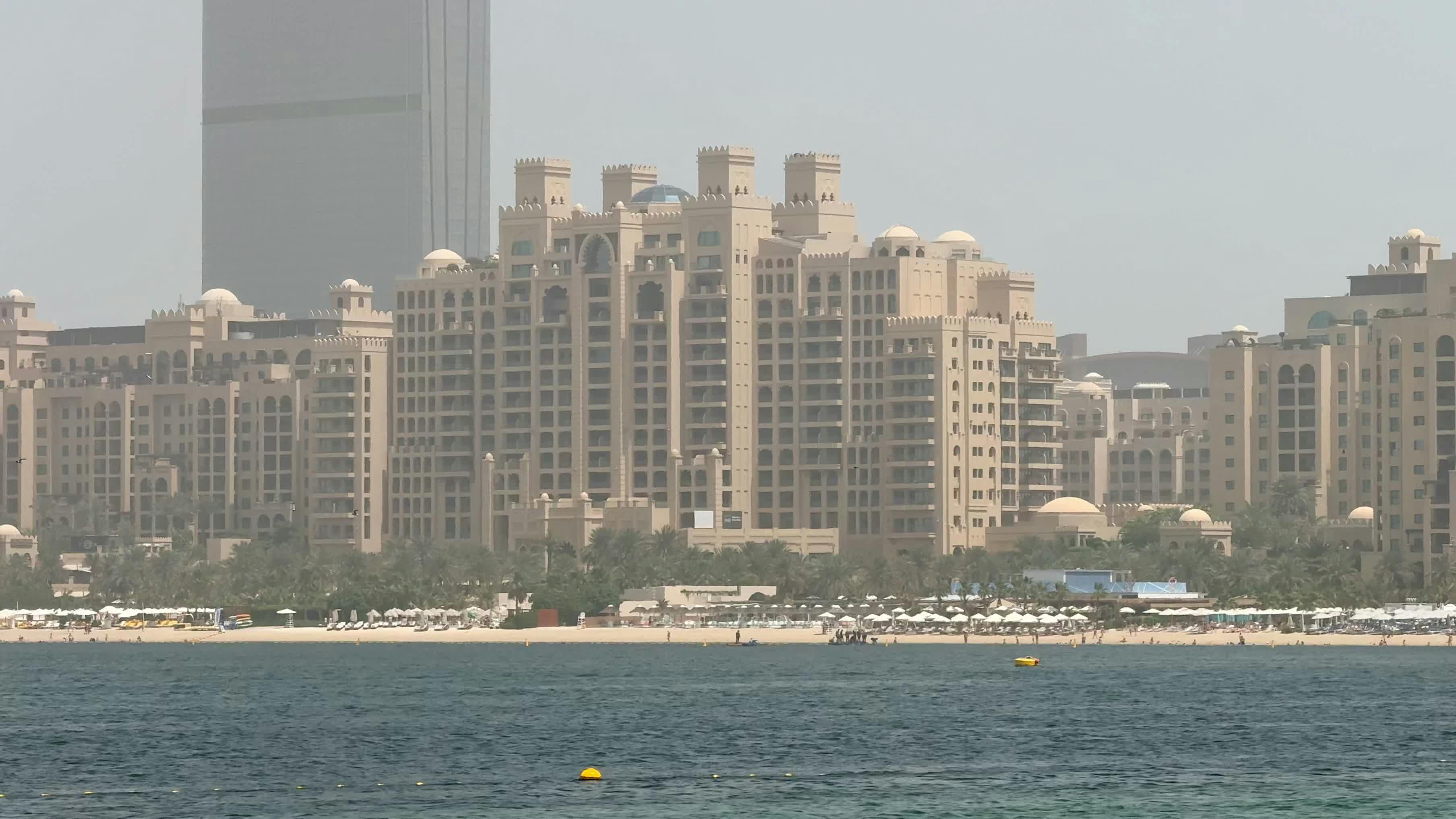 Scenic Beachfront with Modern Skyscrapers Free Stock Video Footage ...