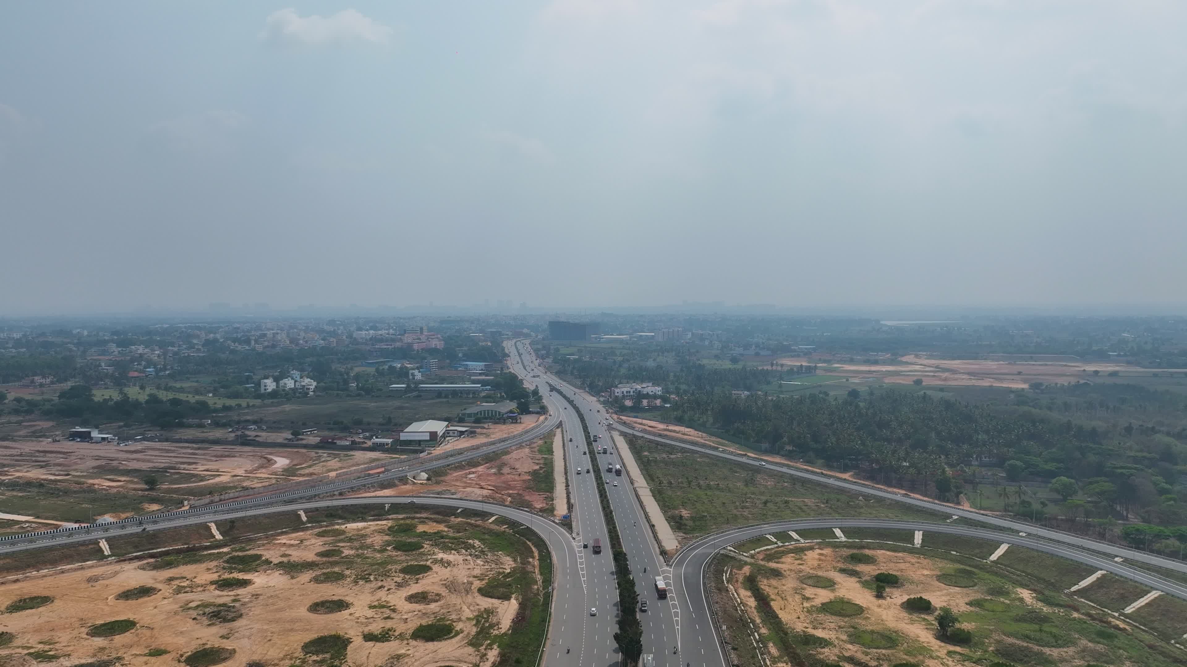 Aerial View of Major Highway Intersection Free Stock Video Footage ...