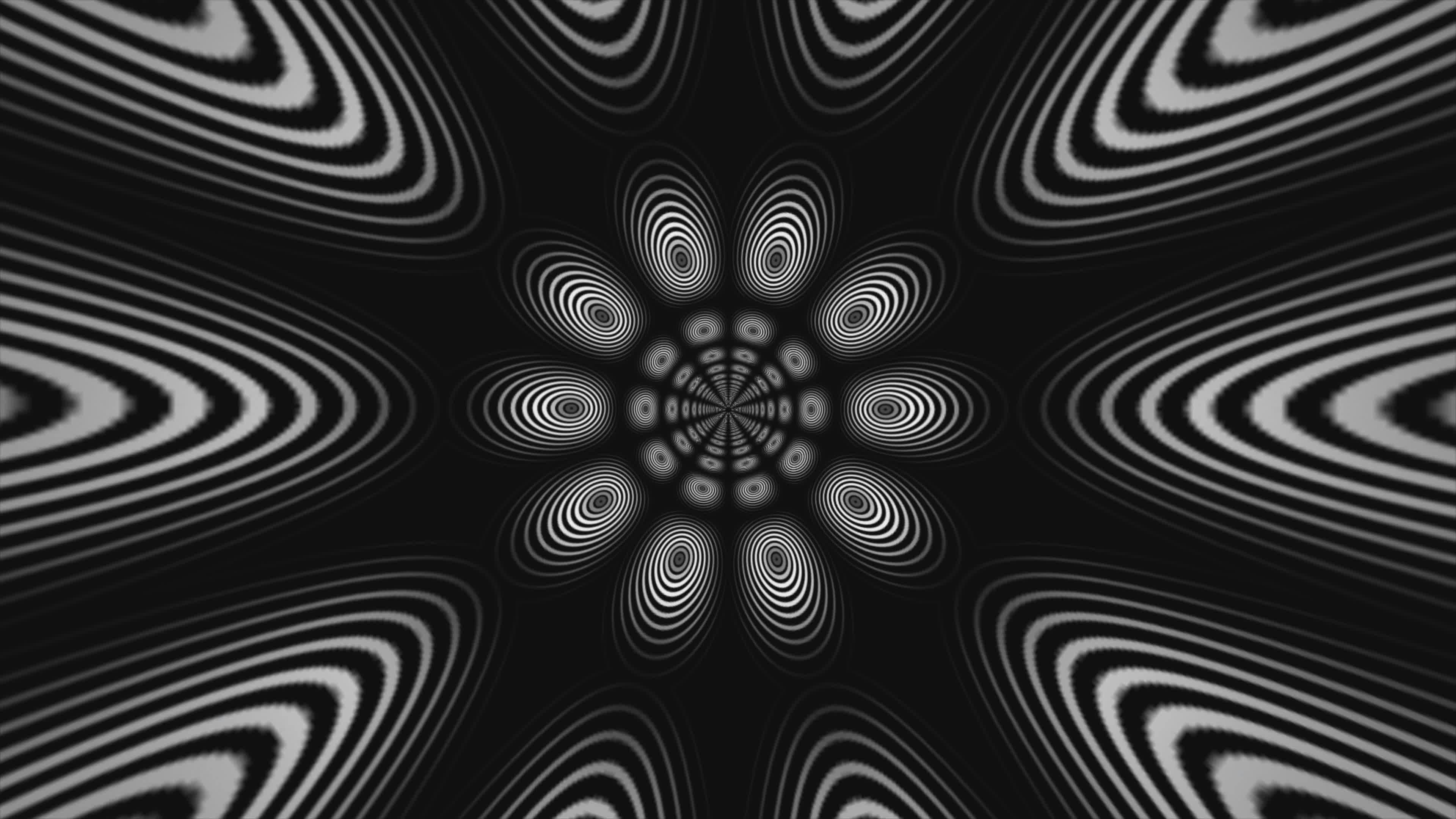 Mesmerizing Black and White Abstract Tunnel Animation Free Stock Video Footage, Royalty-Free 4K ...
