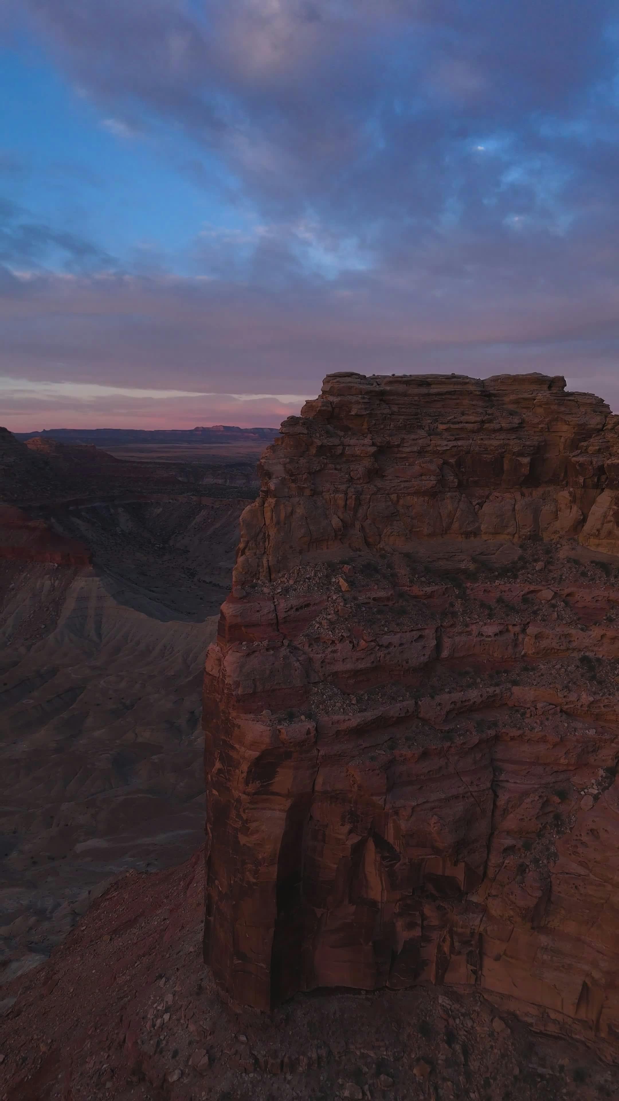 Dramatic Sunrise Over Utah's Desert Cliffs Free Stock Video Footage ...