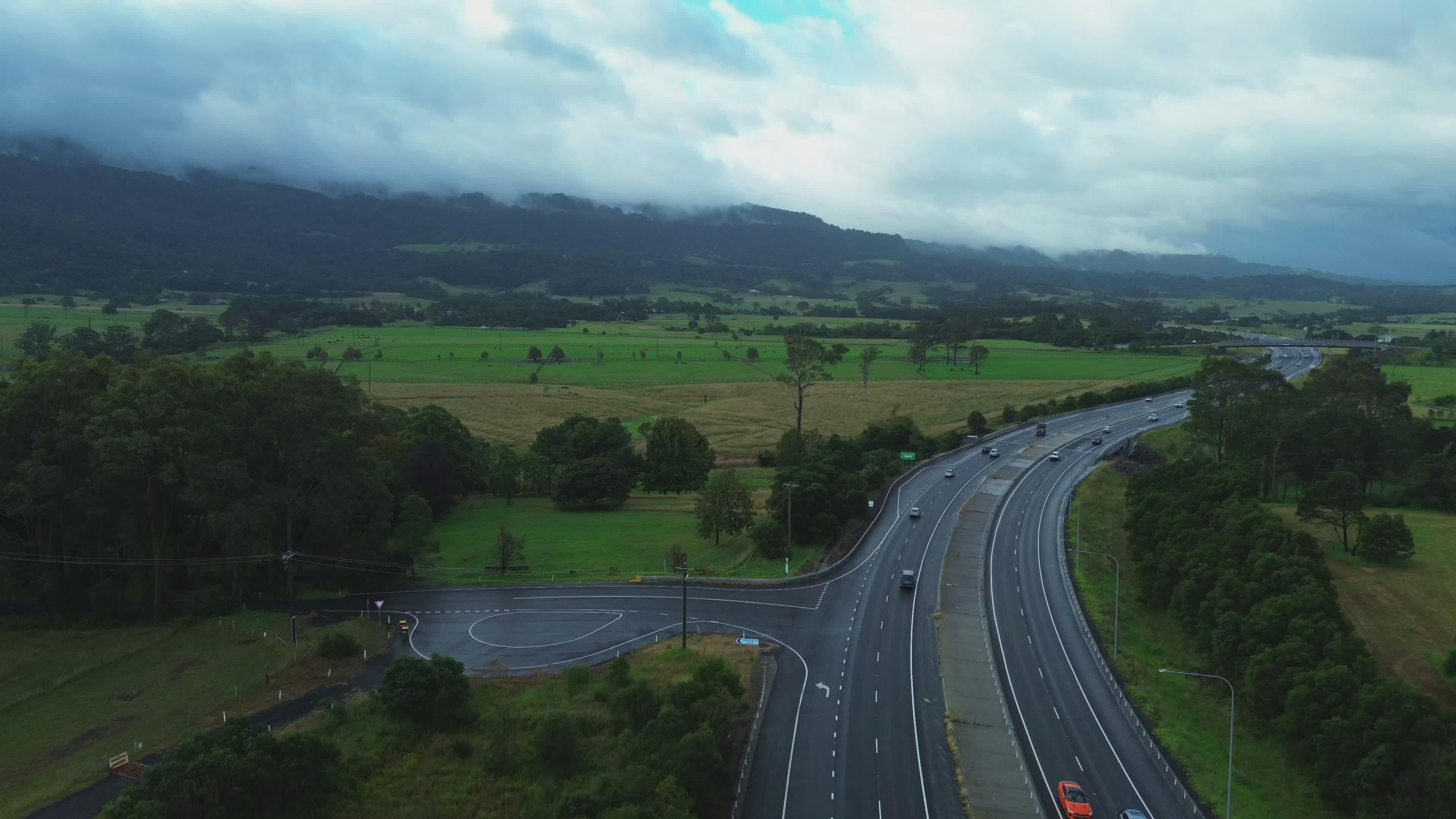 Cinematic Aerial View of Nowra Countryside Free Stock Video Footage ...