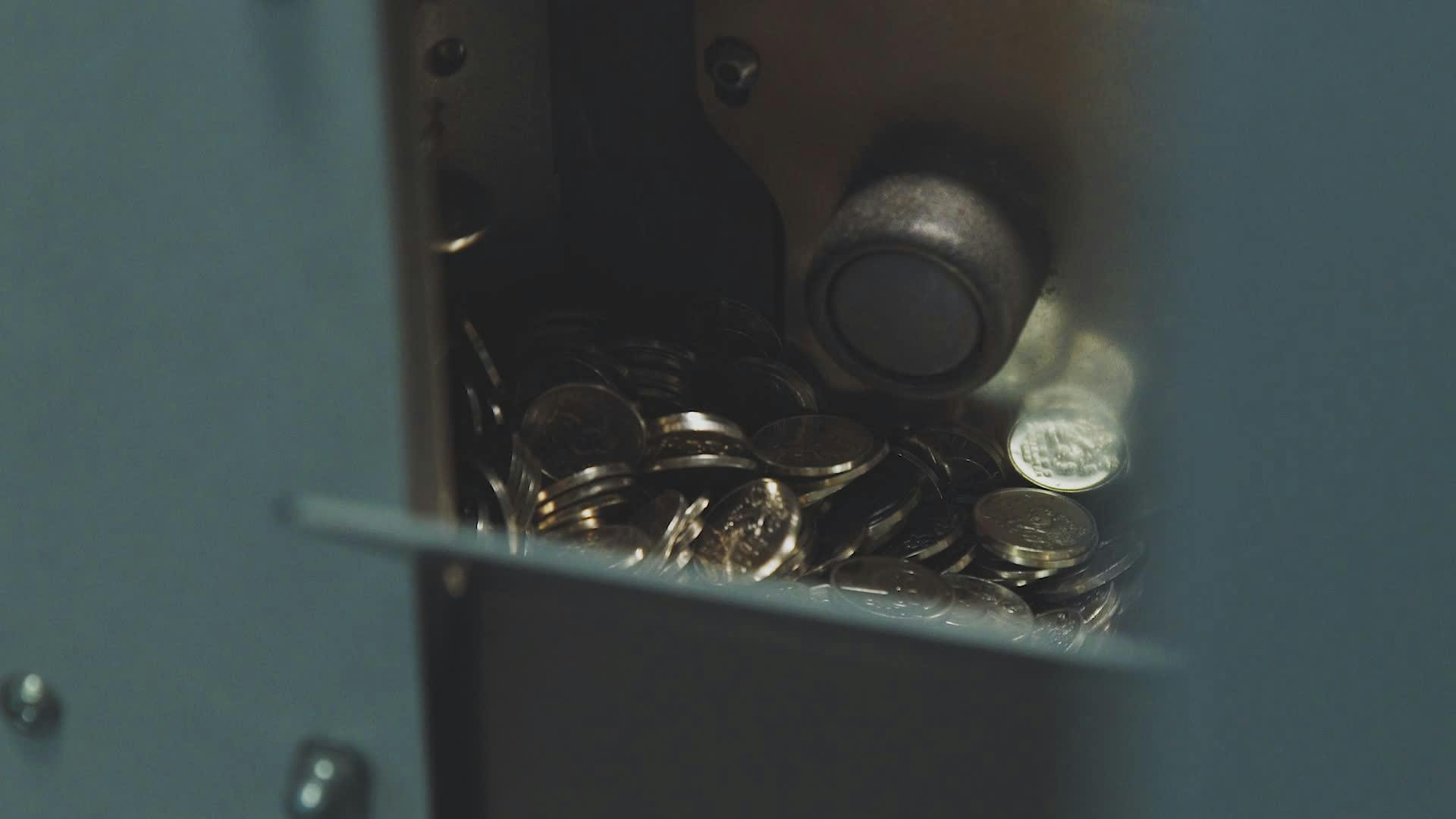 Close-Up of Coins in a Counting Machine Free Stock Video Footage ...