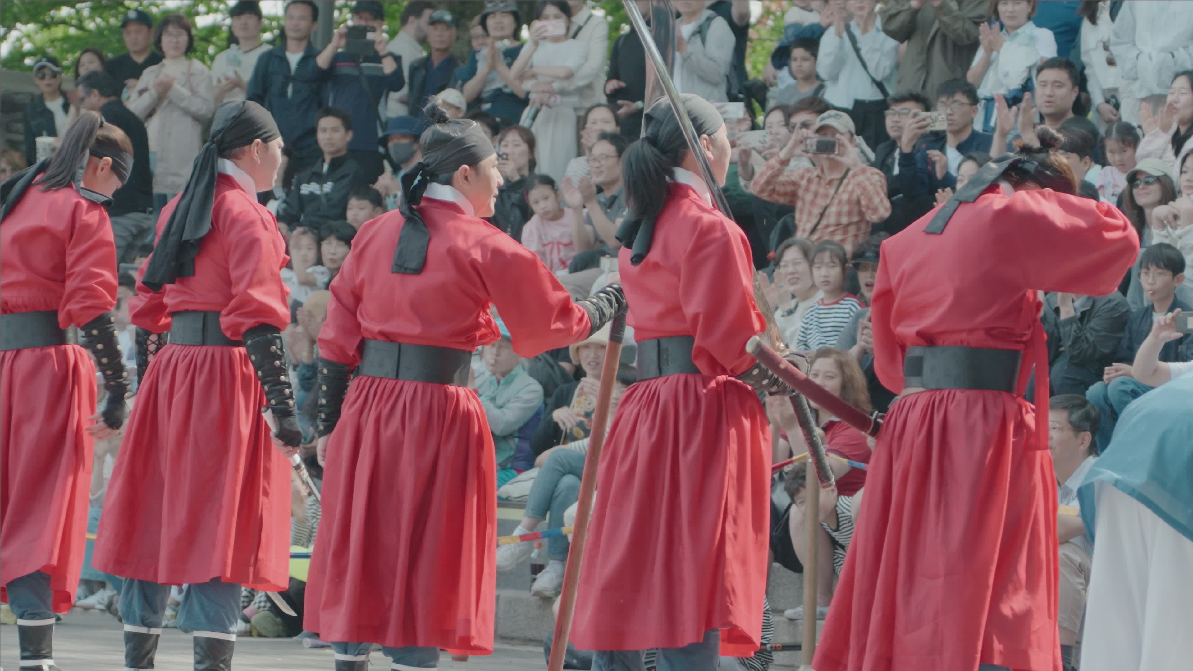 Traditional Korean Sword Dance Performance Free Stock Video Footage ...