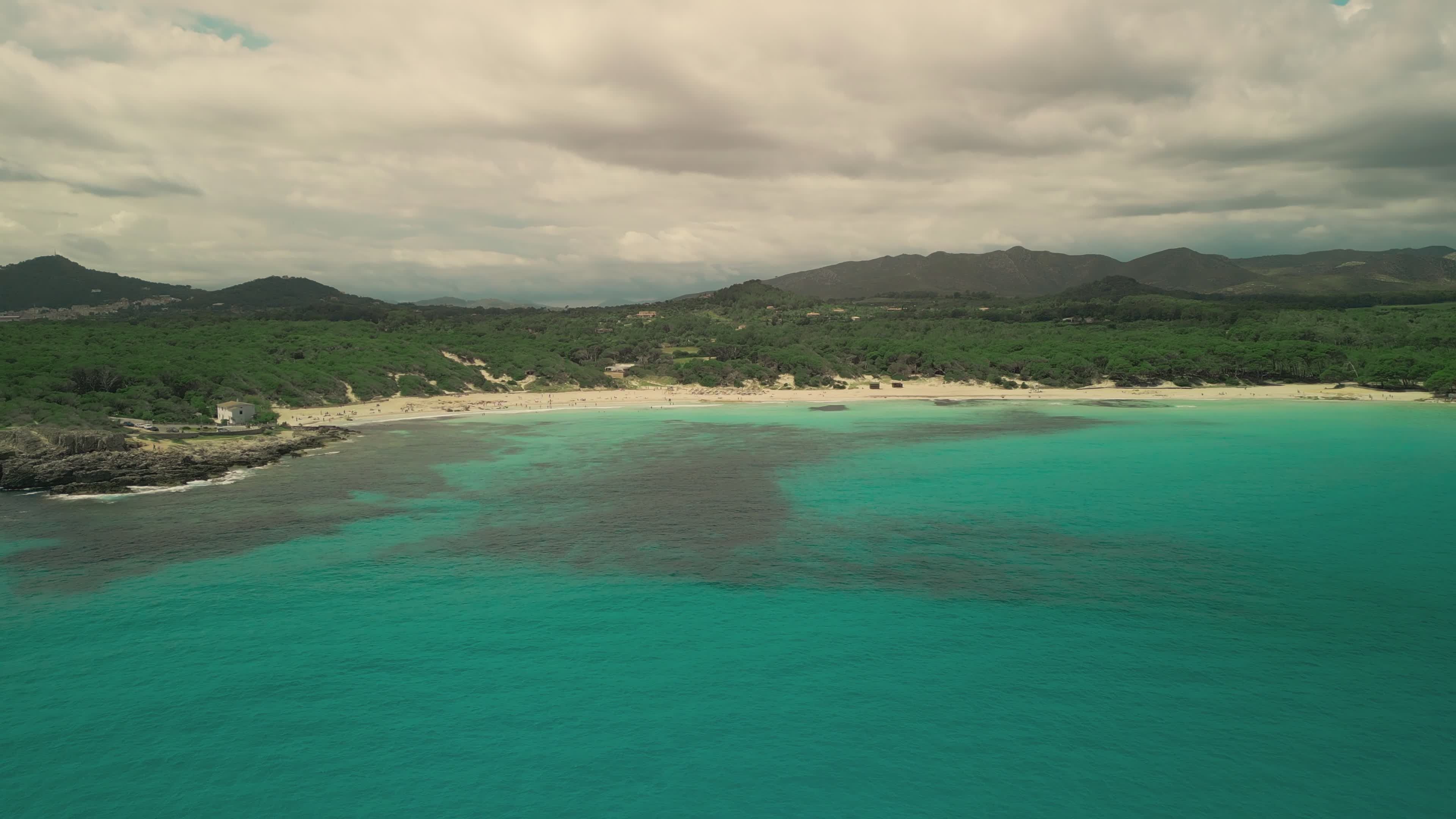 Aerial View of Summer Beach in Mallorca Free Stock Video Footage ...