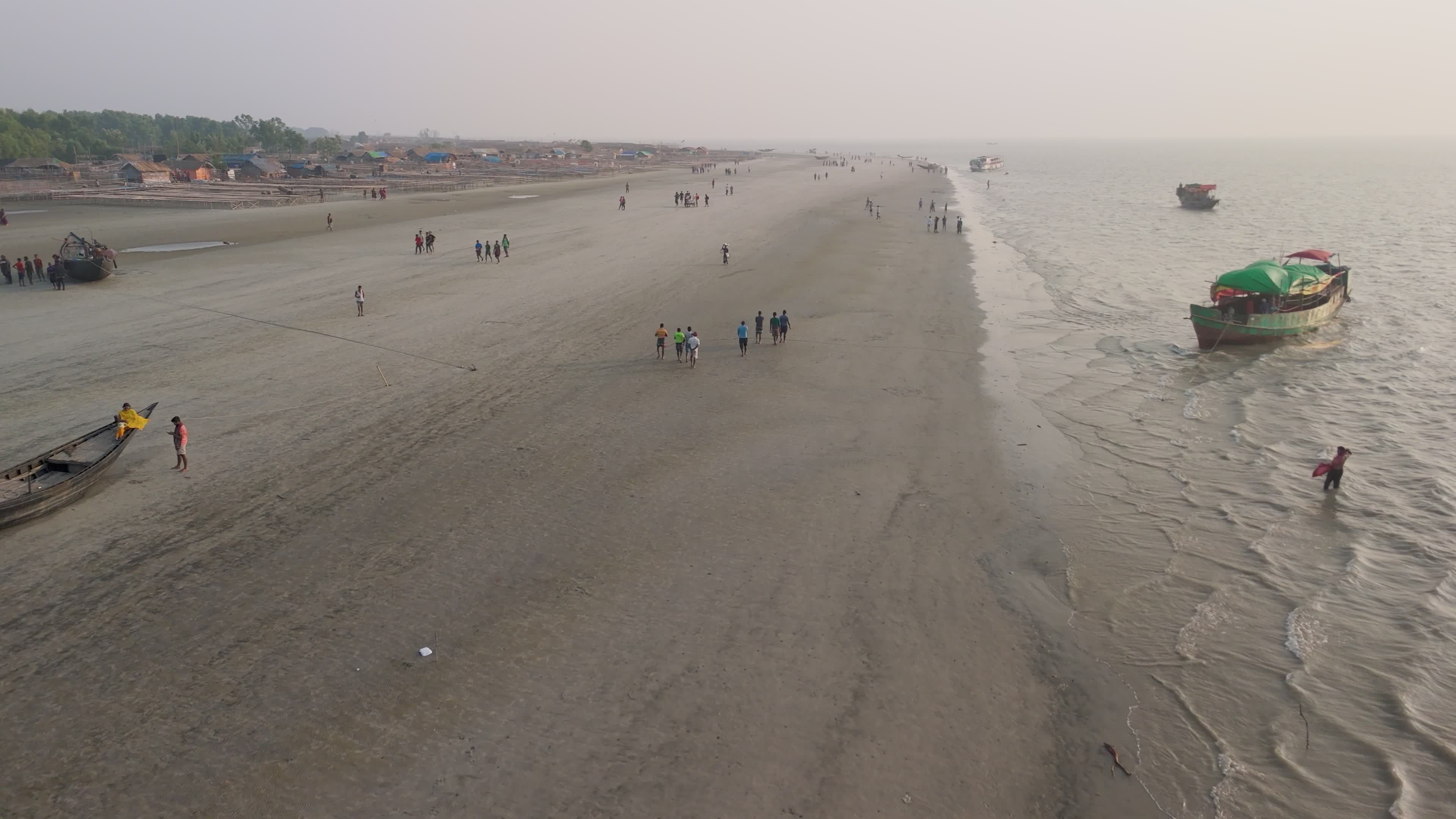 Aerial Drone View of Dublar Char Beach, Bangladesh Free Stock Video ...