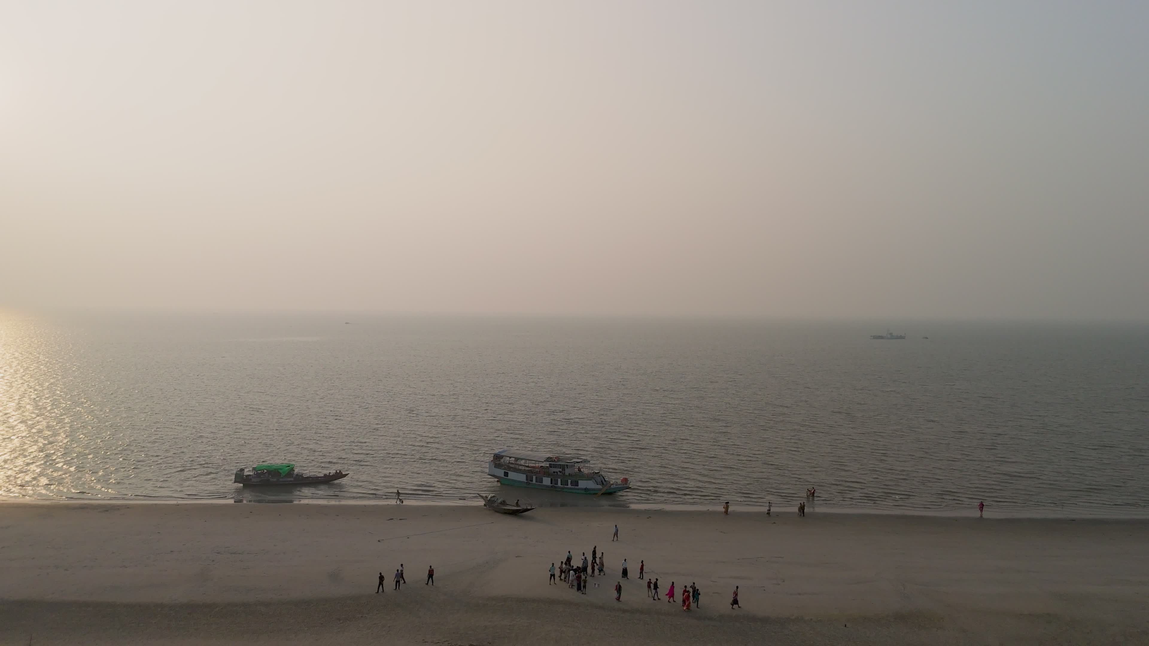 Aerial View of Dublar Char Bangladesh Coastline Free Stock Video ...