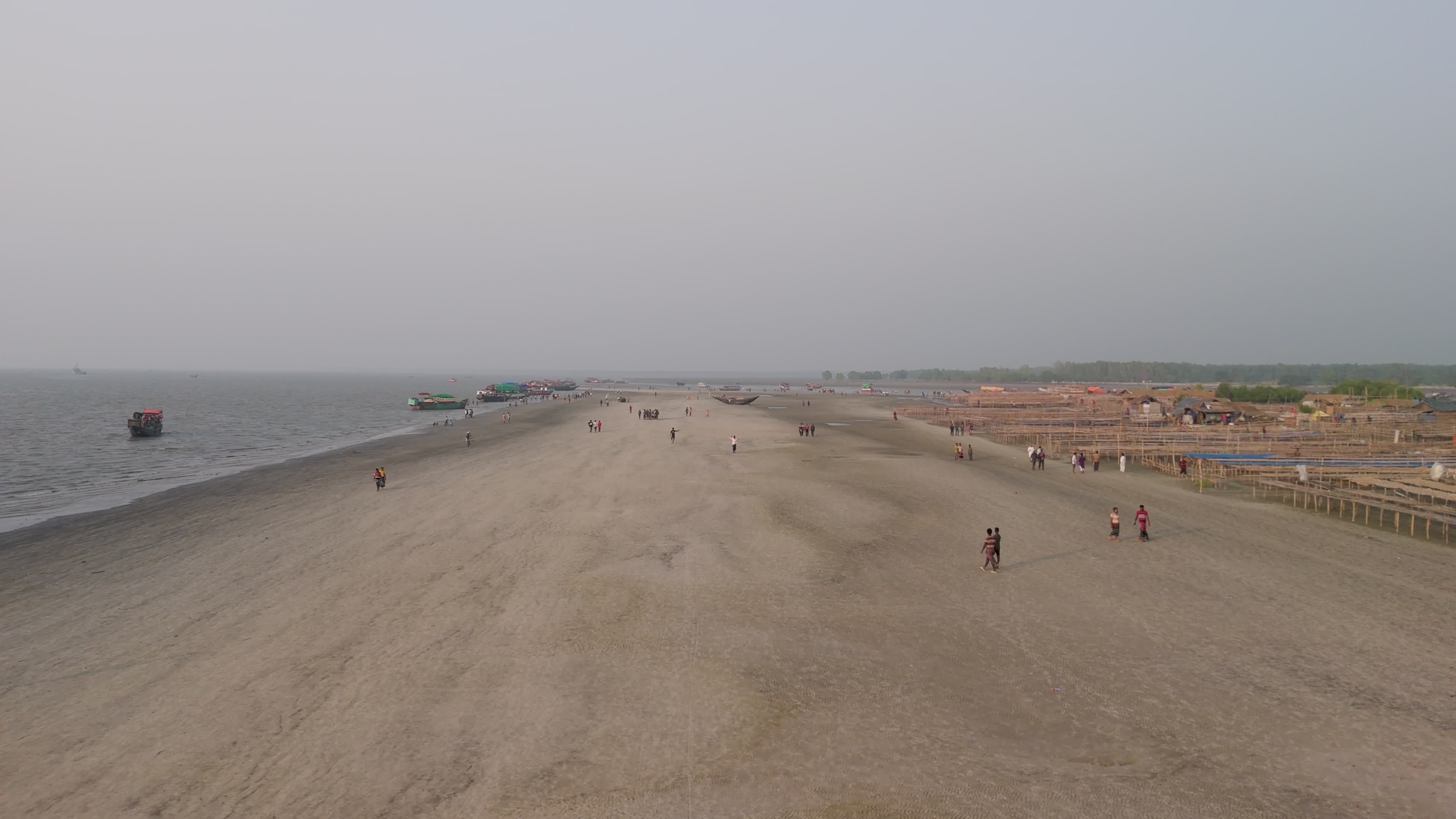 Aerial View of Dublar Char Beach in Bangladesh Free Stock Video Footage ...