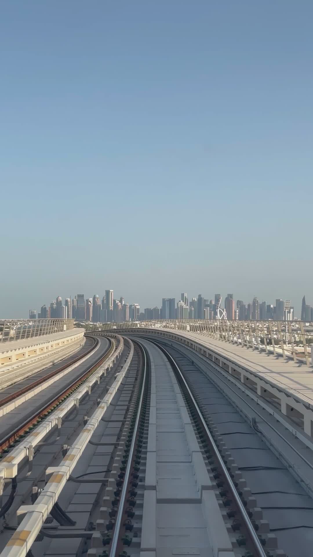 Smooth Train Ride with Skyline View Free Stock Video Footage, Royalty ...