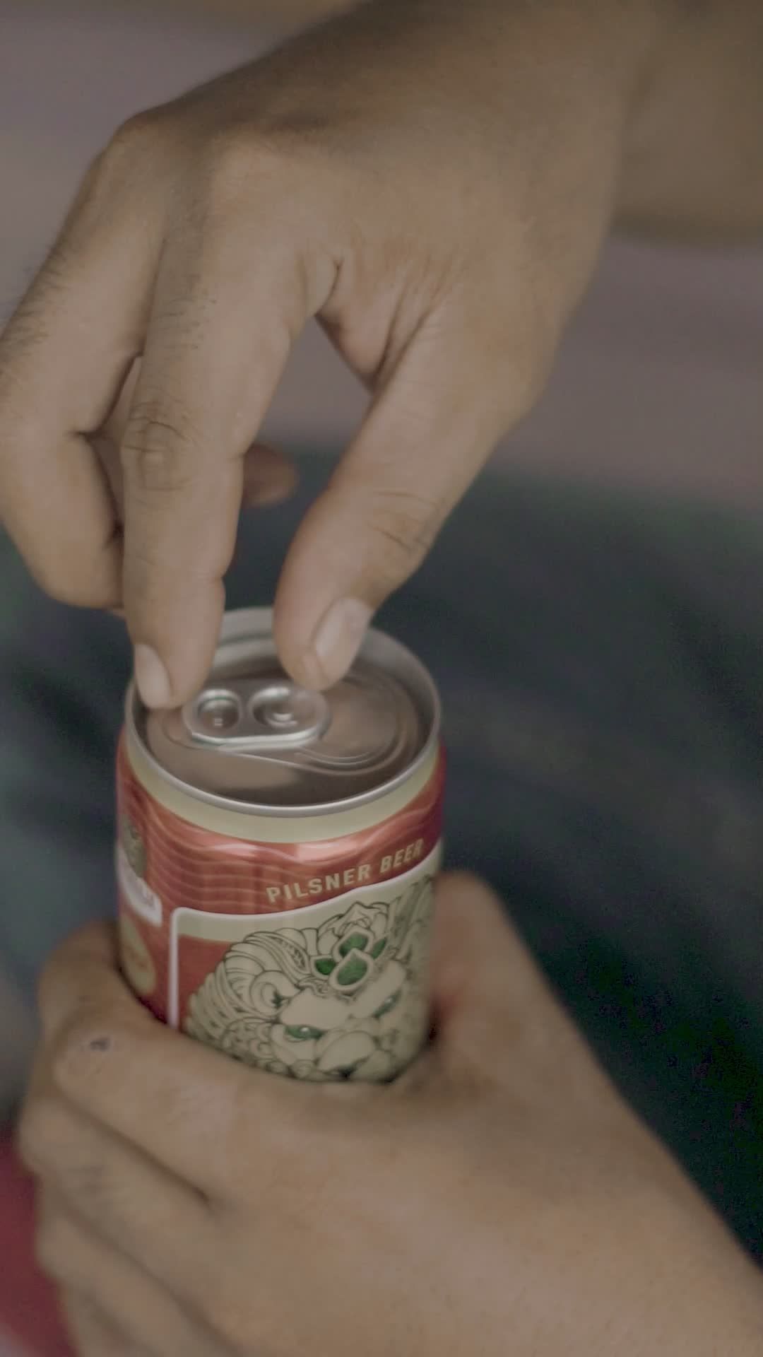Opening a Can of Beer with Hands Close-Up Free Stock Video Footage ...